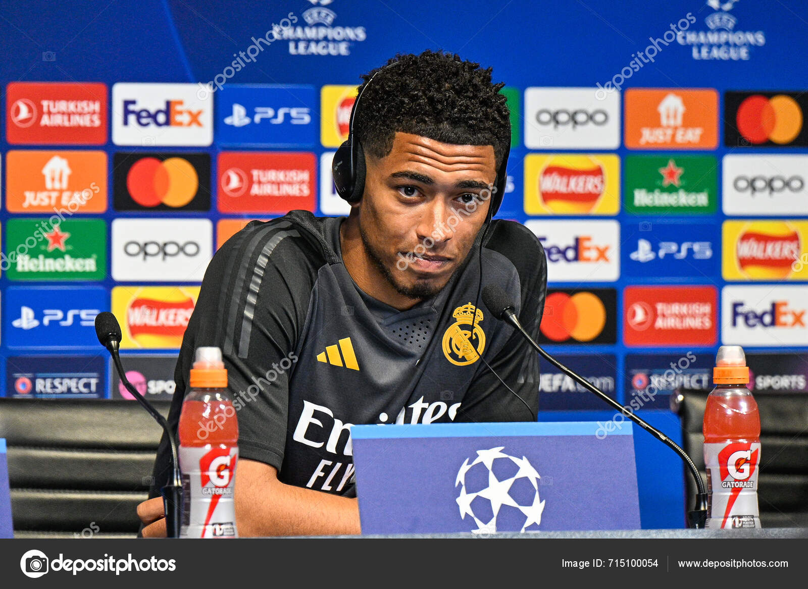 Jude Bellingham Real Madrid Real Madrid Champions League Press Conference — Stock Editorial ...
