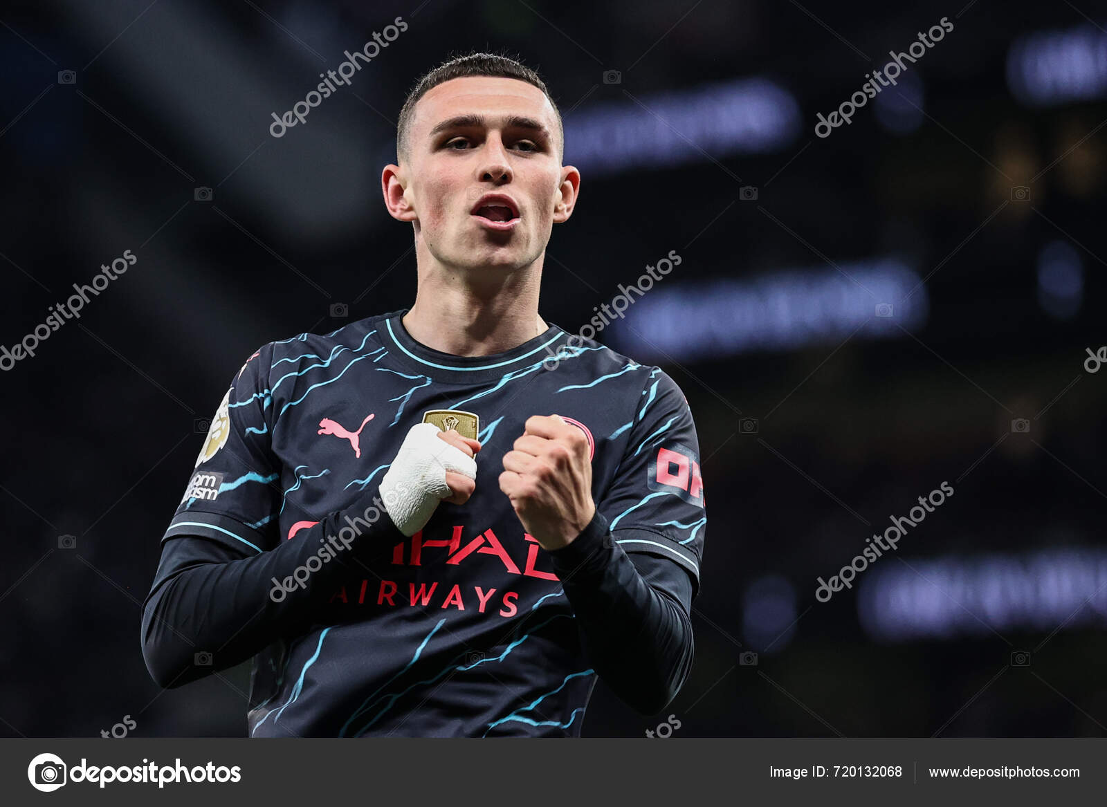 Phil Foden Manchester City Celebrates His Side's Goal Make Premier ...