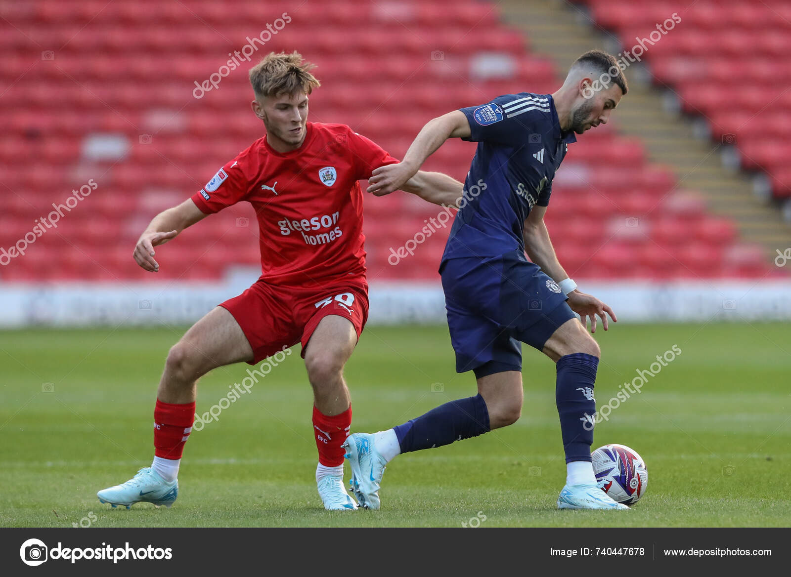 Jonathan Bland Barnsley Ruben Curley Manchester United Battle Ball ...