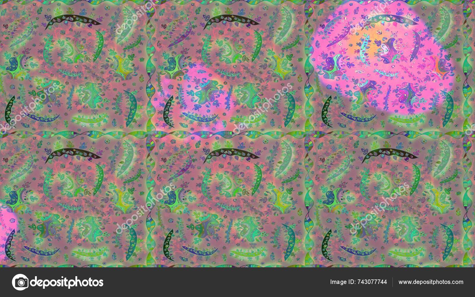 Cute Floral Elements Raster Illustration Sketch Pattern Fashionable ...