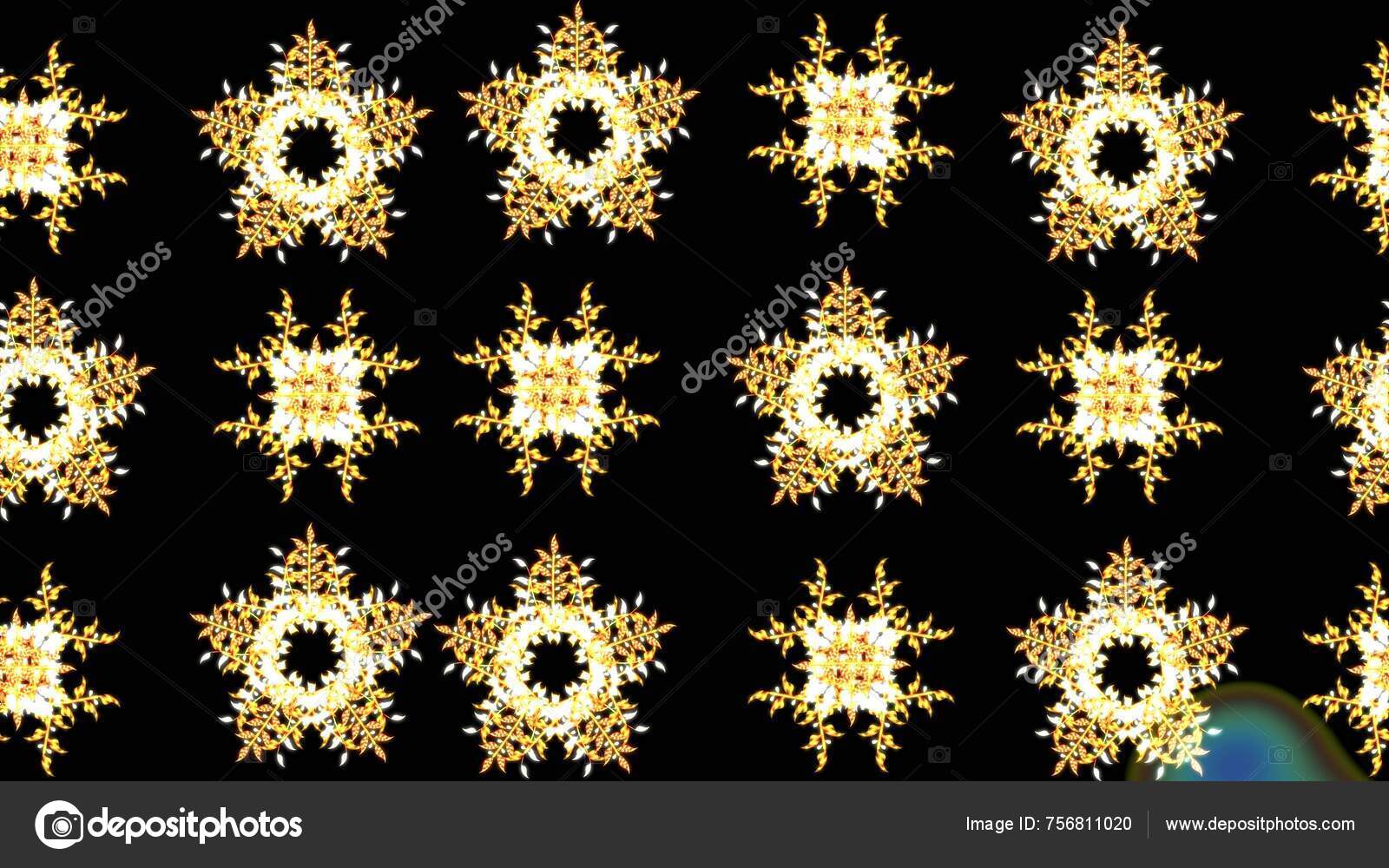 Raster Illustration Snowflake Doodle Graphic Hand Drawn Colorful ...