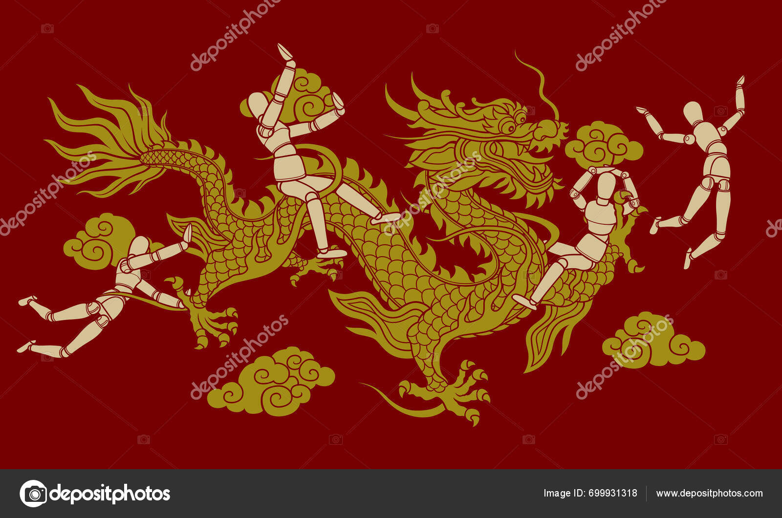 Chinese Dragon Graphics Line Patterns Traditional Chinese Dragon Tattoo ...