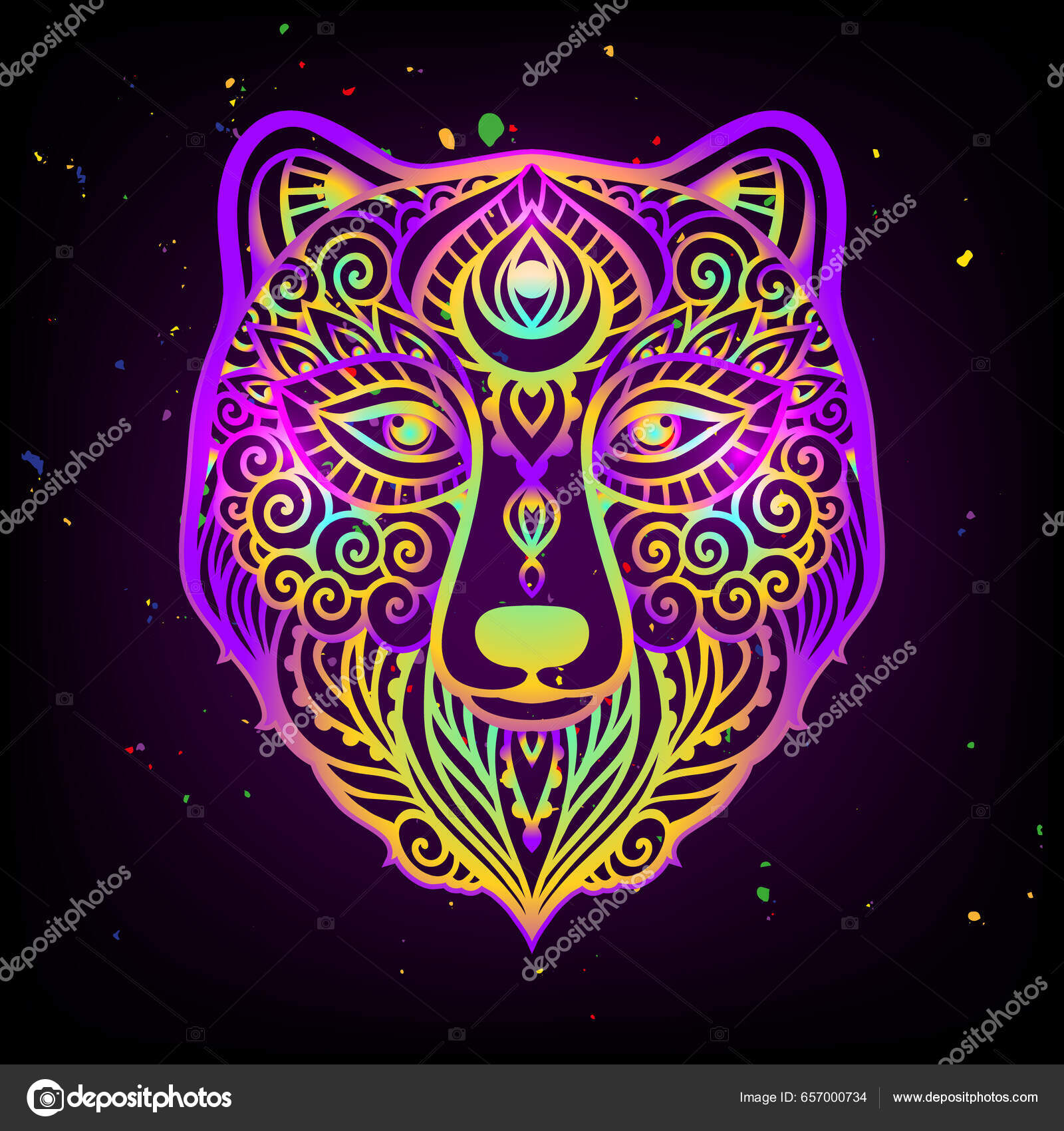 Bjørnehode Tatovering Tegning