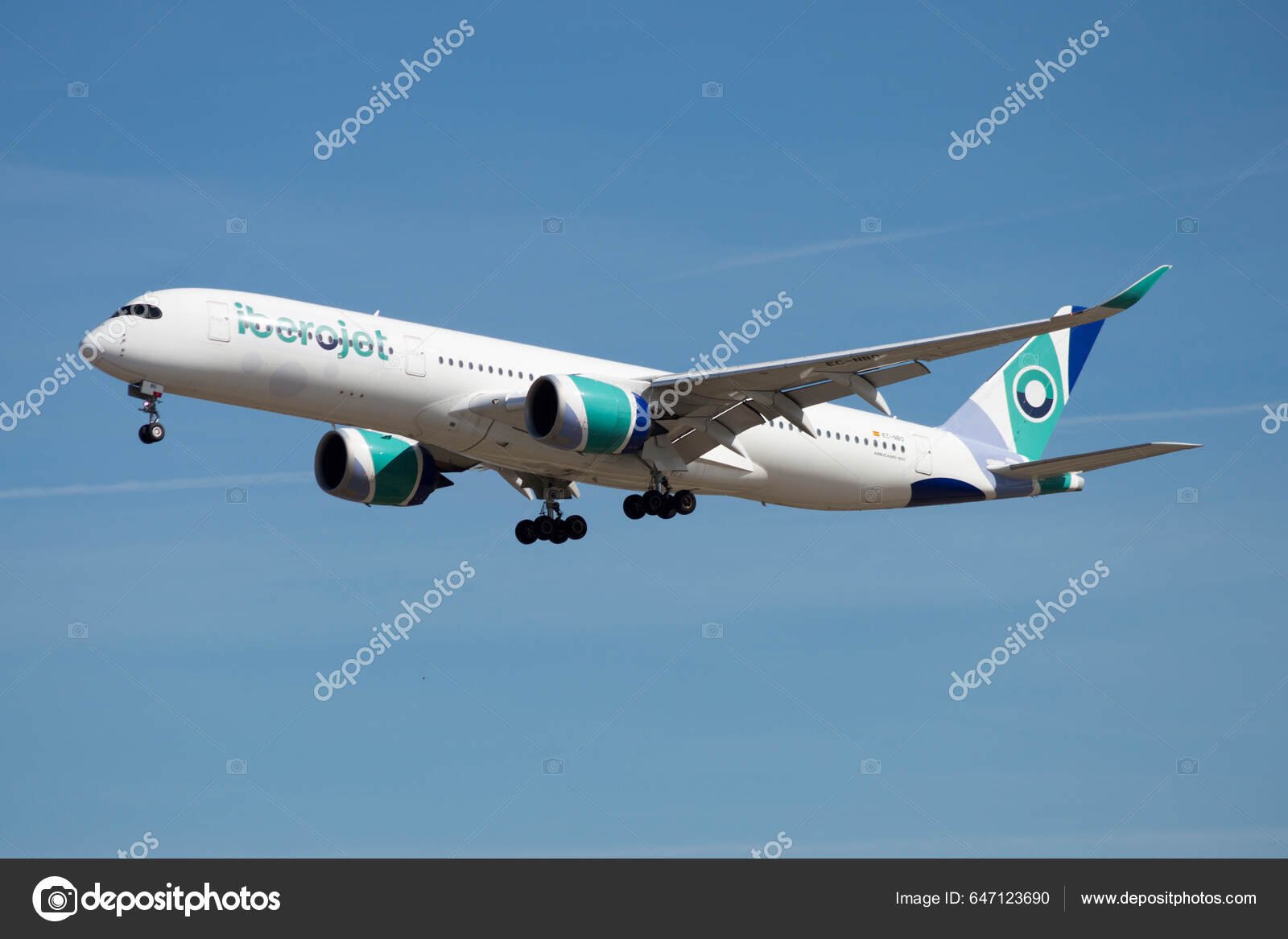 Madrid España Marzo 2023 Airbus A350 Iberojet — Foto editorial de stock ...