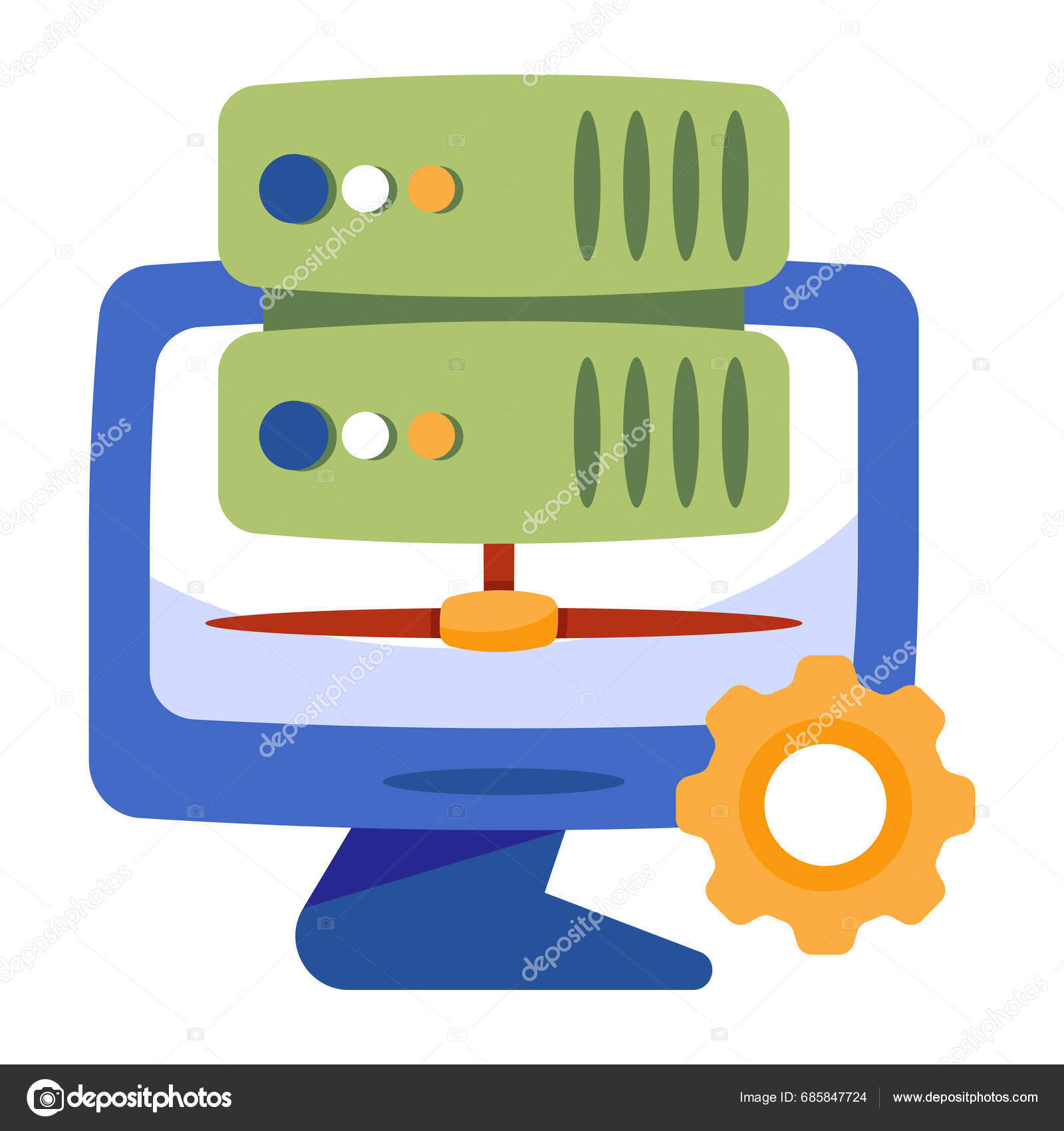 Rack Gear Icon Server Setting Stock Vector by ©Vectorslab933@gmail.com ...