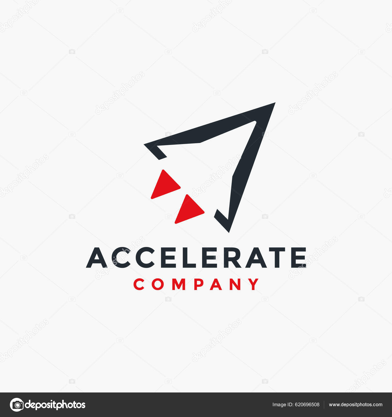 Beyaz Arkaplanda Modern Minimalist Roket Logo Ikonu Vektör Şablonu ...