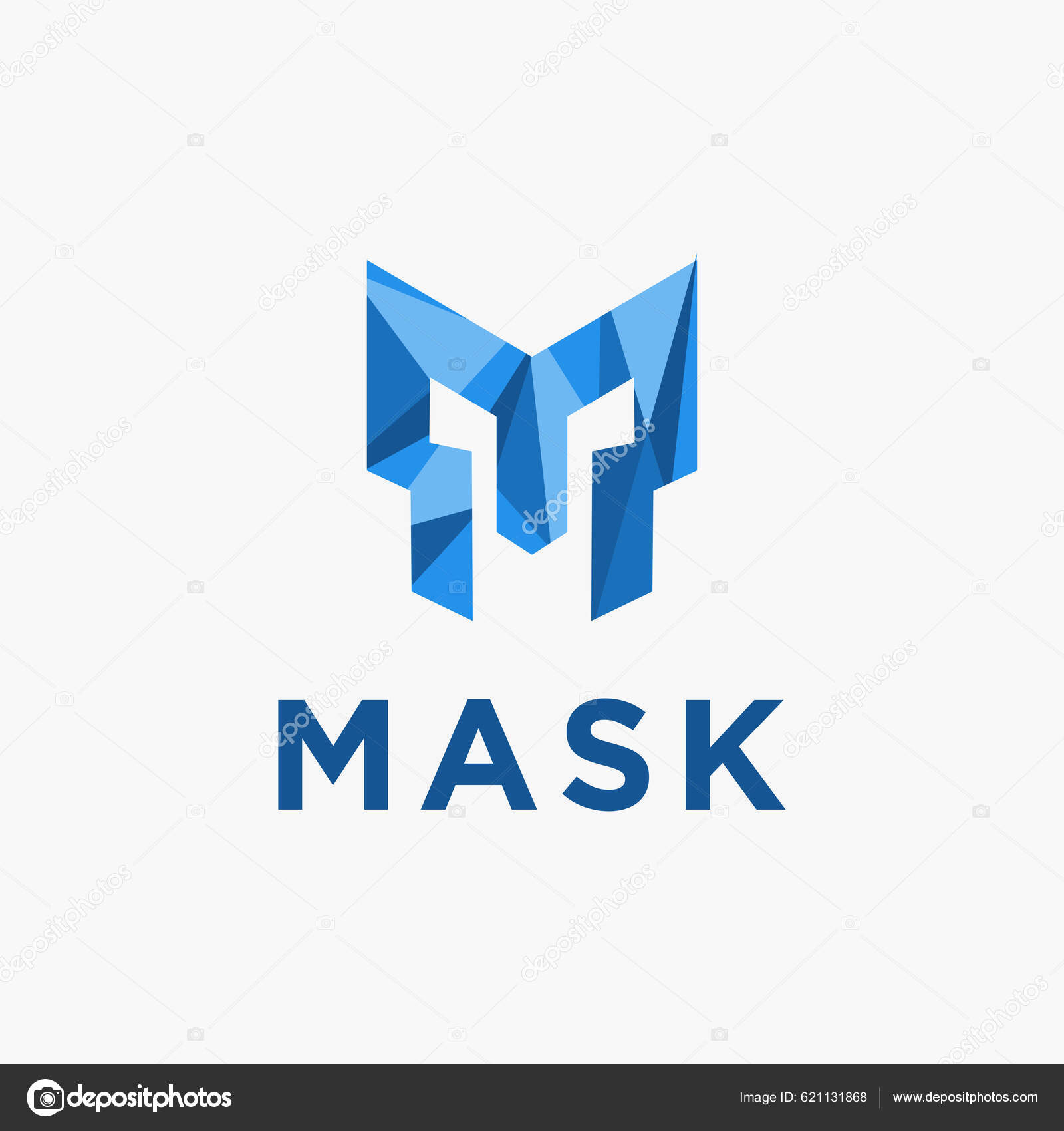 Letter Mask Logo Icon Vector Template White Background Stock Vector by ...