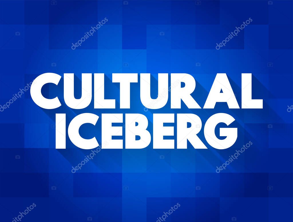 Iceberg cultural - el modelo de cultura utiliza la metáfora del iceberg ...
