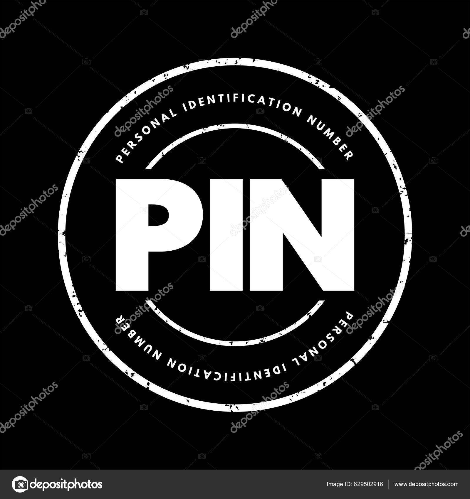 Pin Personal Identification Number Passcode Used Process Authenticating ...