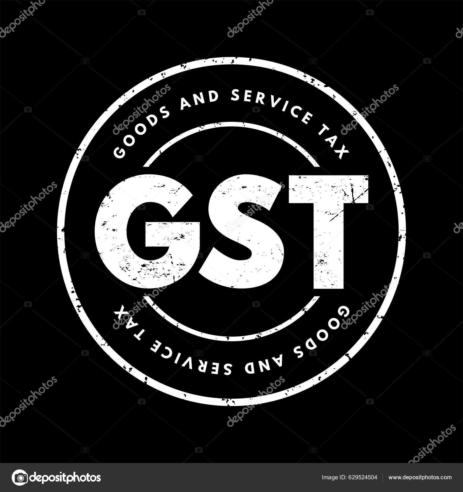 Gst Goods Service Tax Indirect Tax Supply Goods Services Acronym Stock ...
