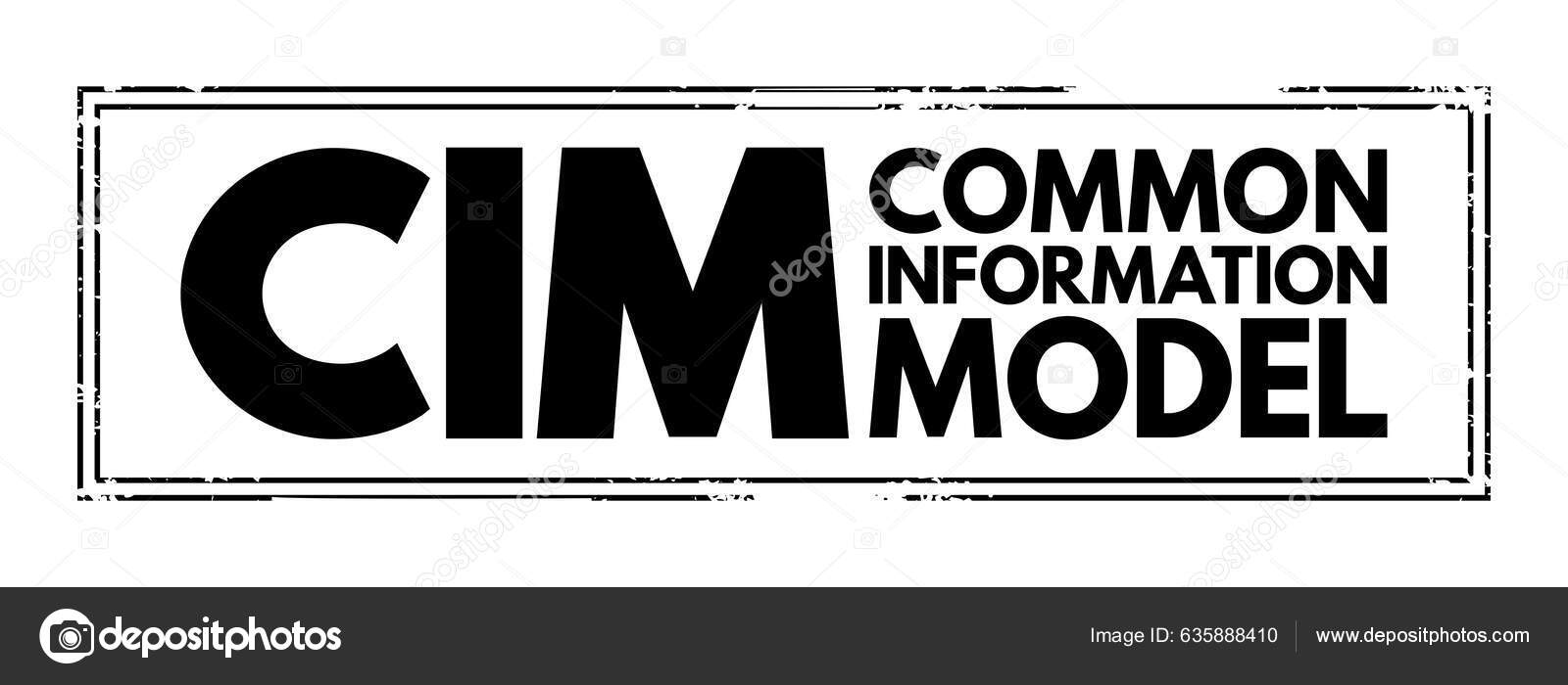 Cim Common Information Model Acronym Concept Background Stock Vector ...