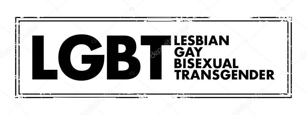 Lgbt Lesbian Gay Bisexual Transgender Acronym Text Stamp Concept ...