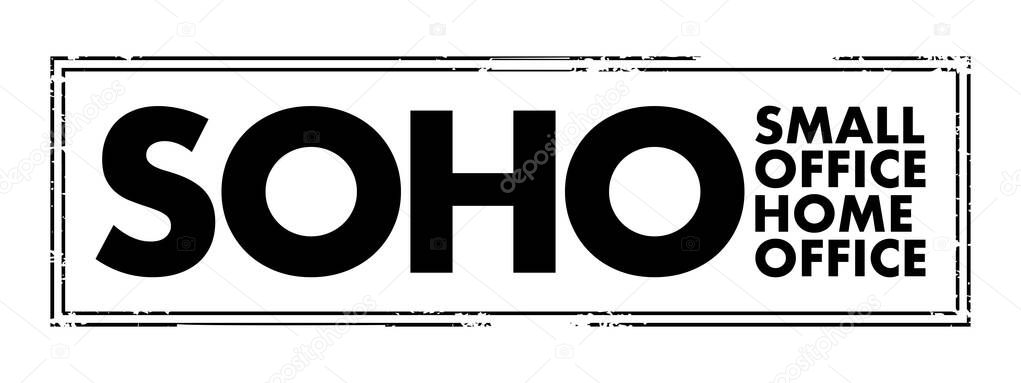 SOHO Small Office Home Office - category of business or cottage ...