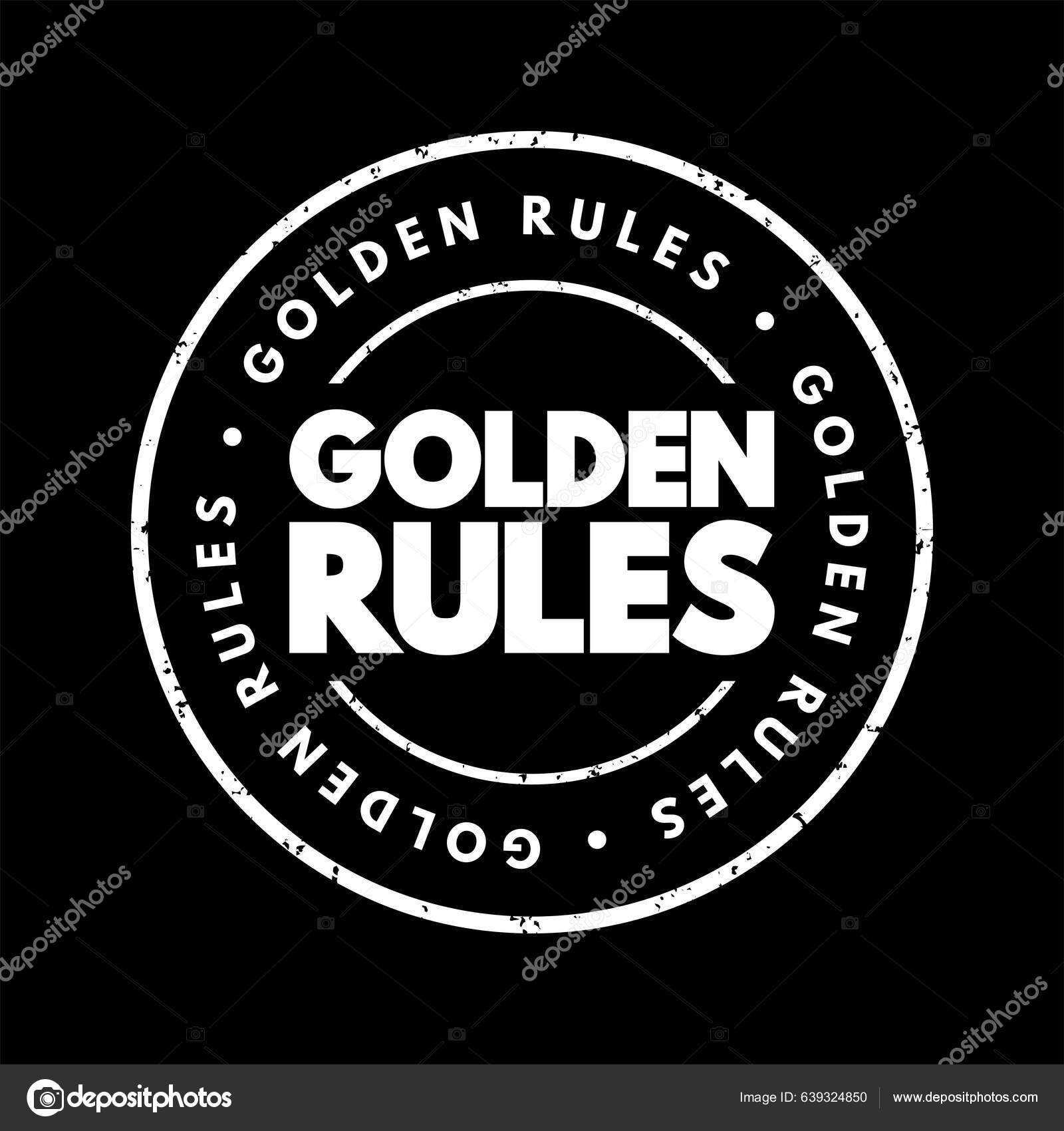 Golden Rules Text Stamp Concept Background Vector de stock por ©dizanna ...
