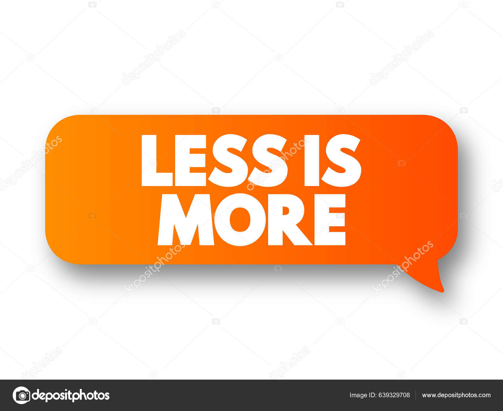 Less More Text Message Bubble Concept Background Stock Vector Image by ...
