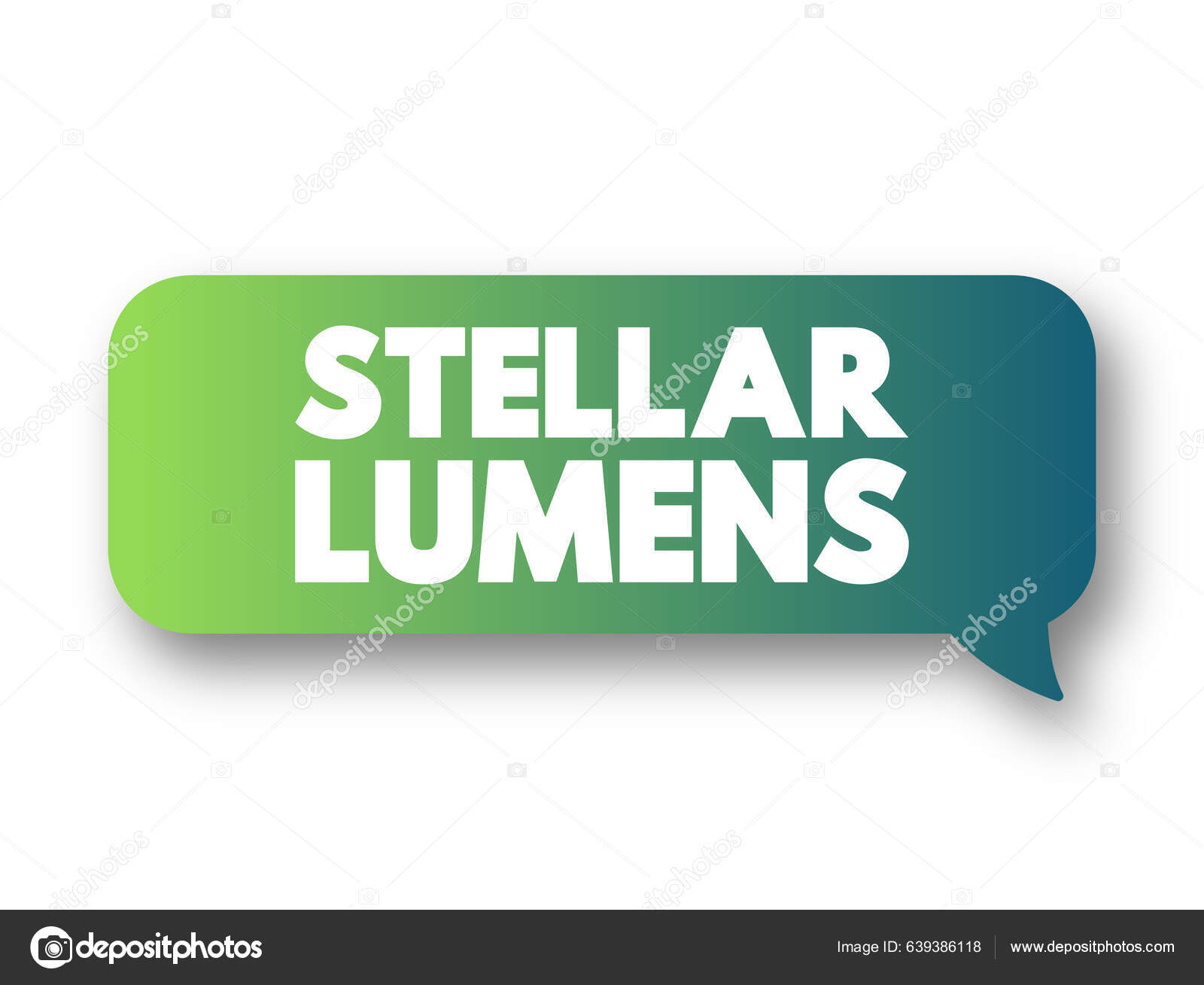 Stellar Lumens Text Message Bubble Concept Background Stock Vector by ...