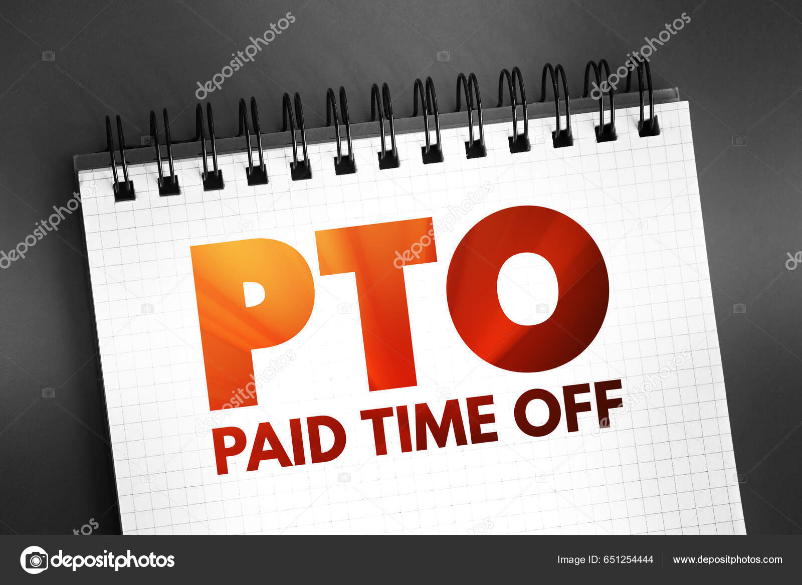 Pto Paid Time Time Employees Can Take Work While Still — Stock Photo ...