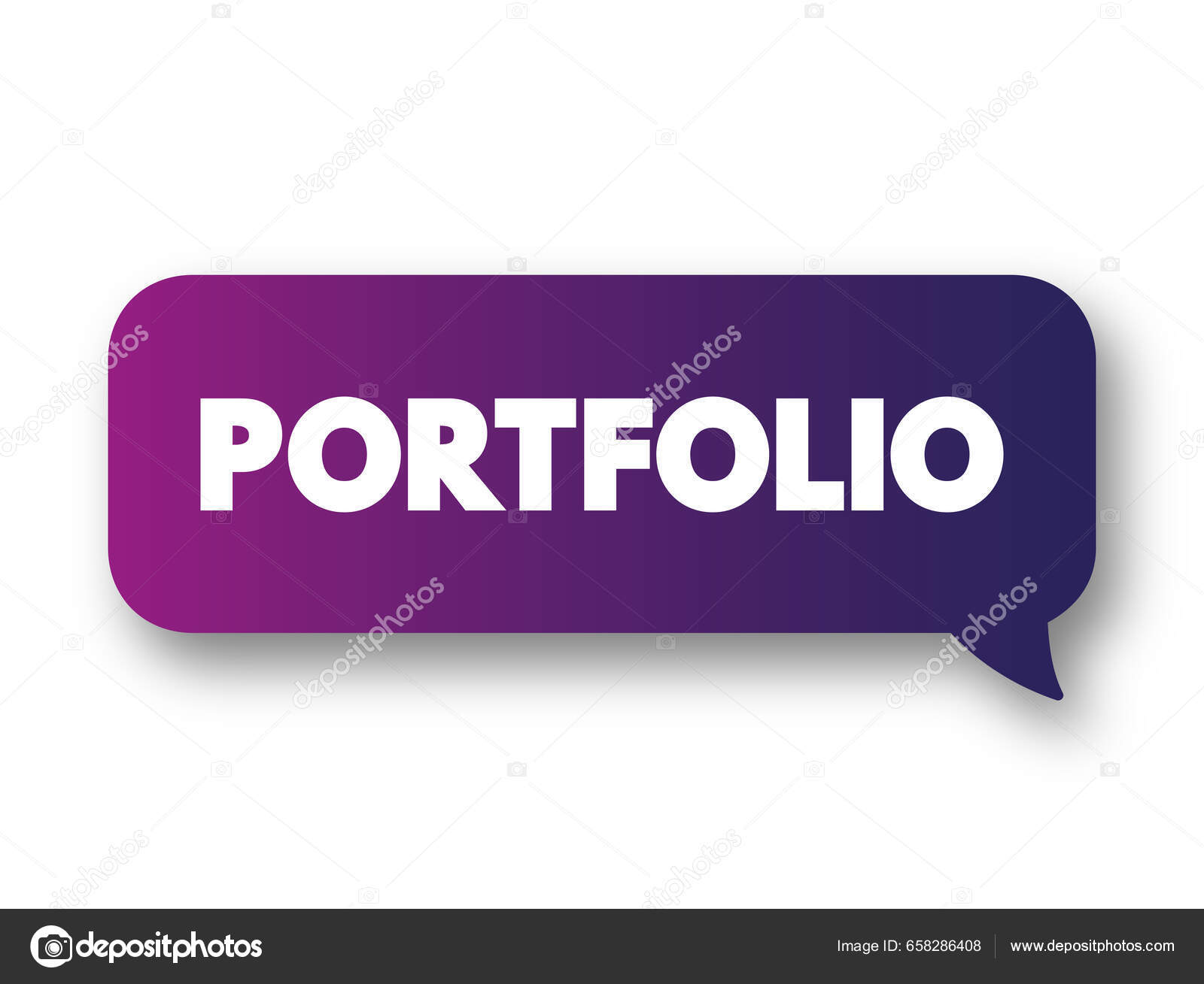 Portfolio Text Message Bubble Concept Background Stock Vector by ...