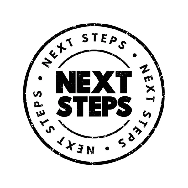 Next Steps Text Arrows Concept Presentations Reports — Stock Photo ...