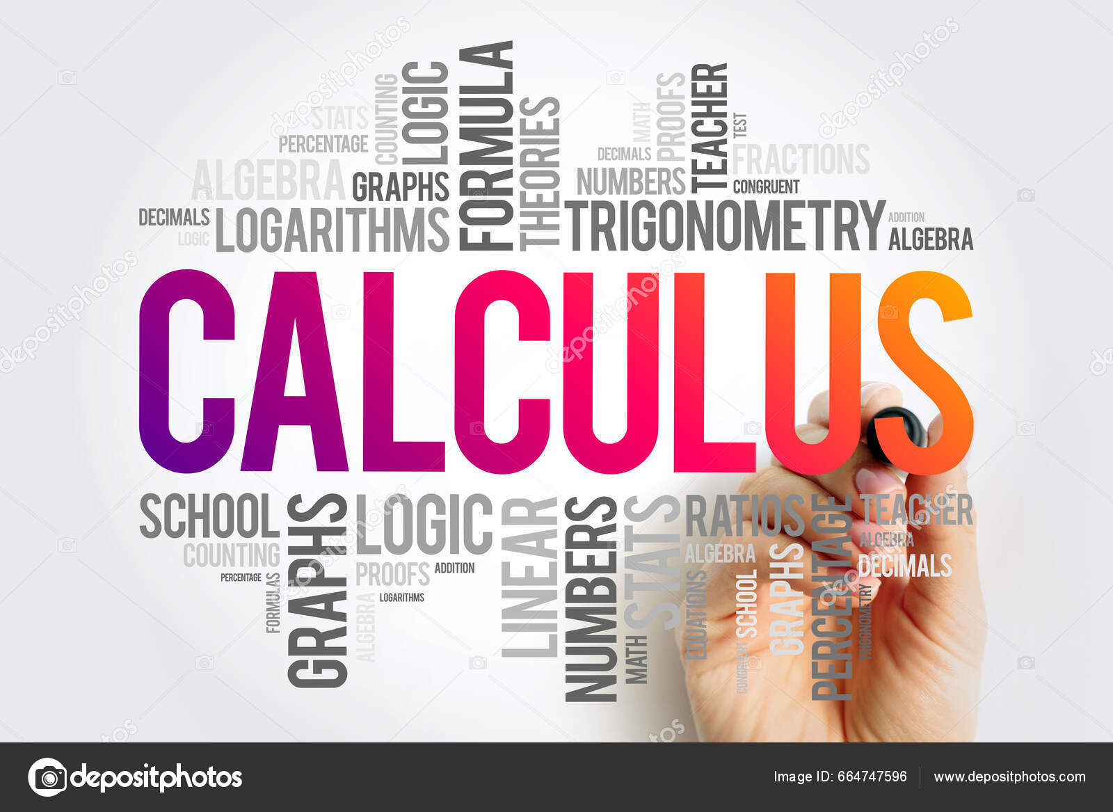 Calculus Word Cloud Collage Education Concept Background — Stock Photo ...