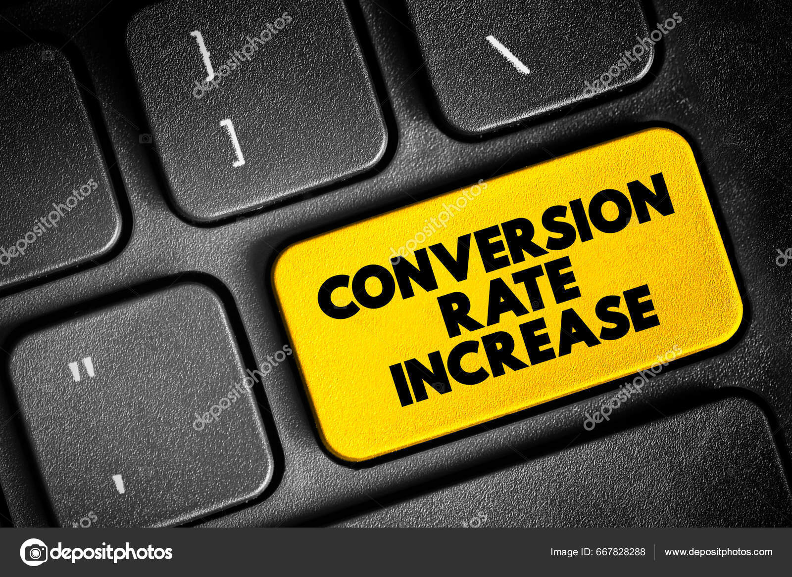 Conversion Rate Increase Text Button Keyboard Concept Background ...