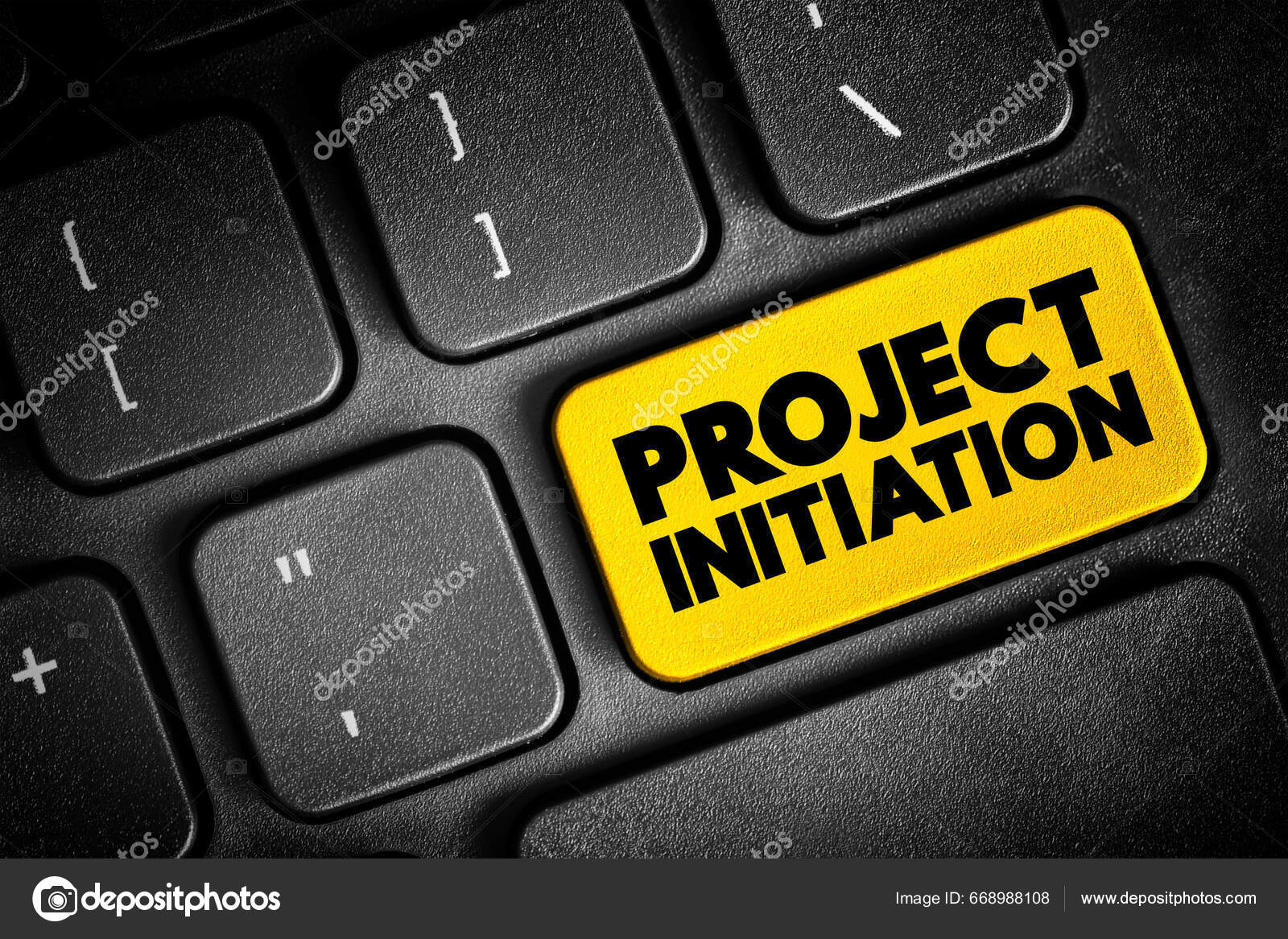 Inicio Del Proyecto Primer Paso Para Iniciar Nuevo Proyecto Botón ...