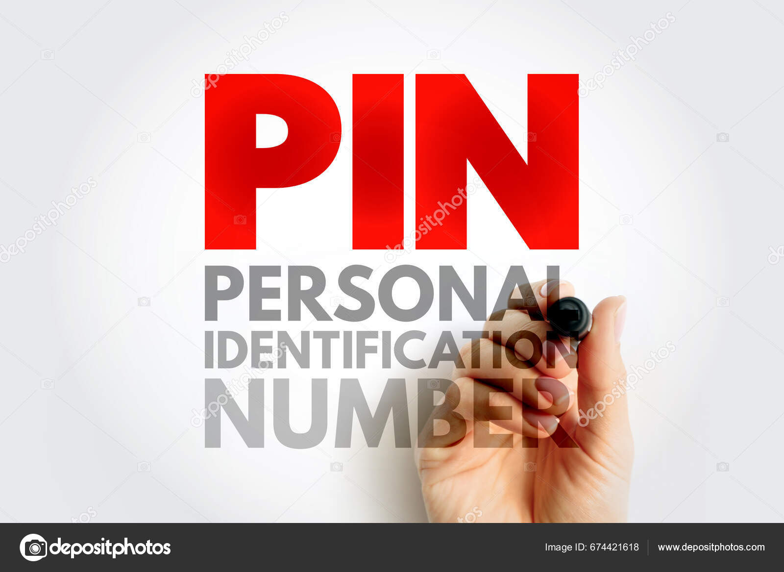 Pin Personal Identification Number Passcode Used Process Authenticating ...