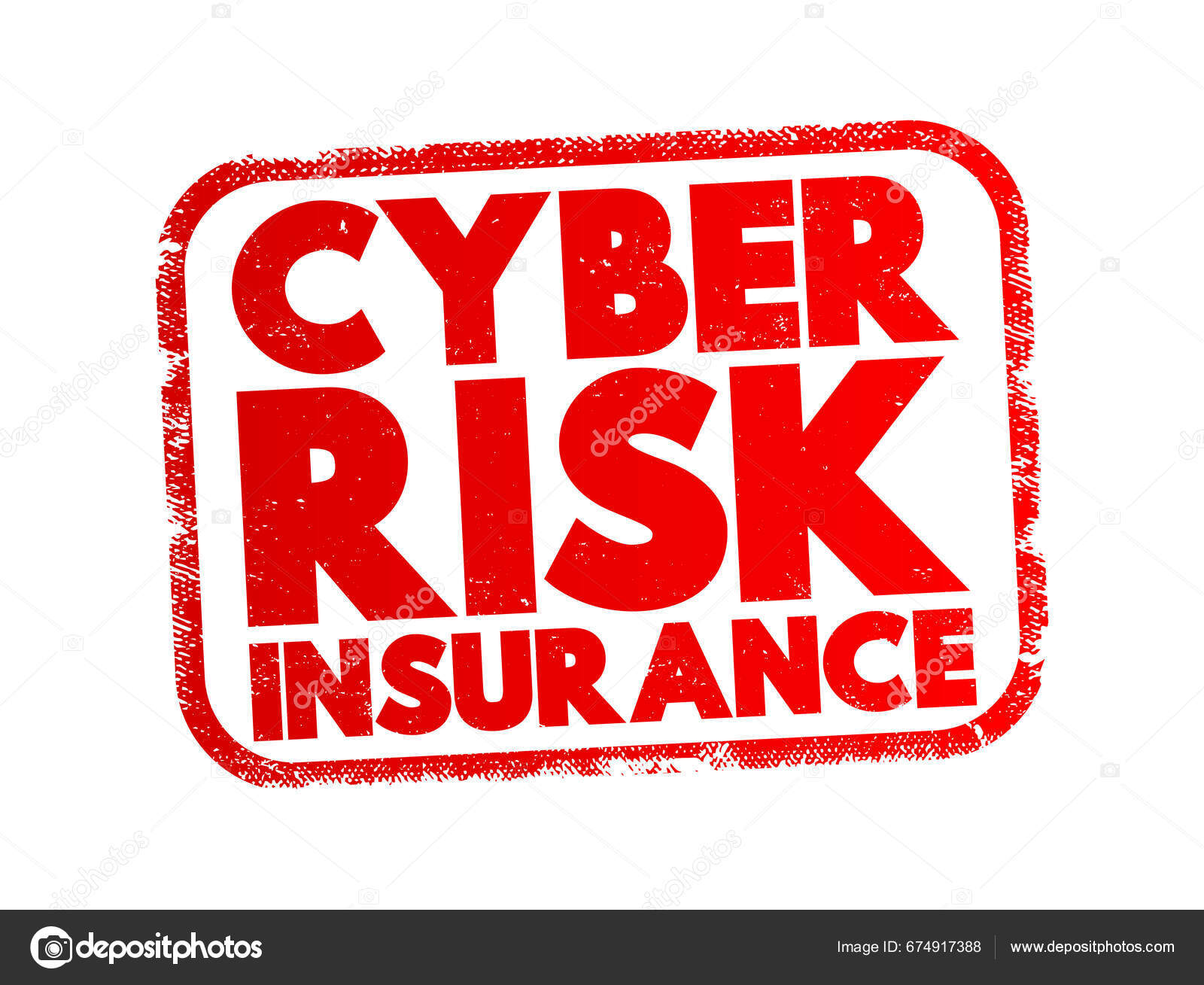 Cyber Risk Insurance Text Stamp Concept Background Stock Vector by ...