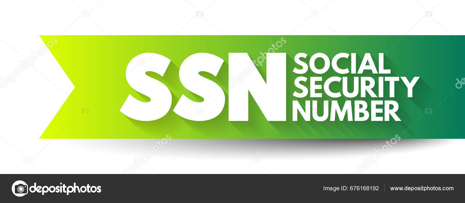 Ssn Social Security Number Acronym Concept Background Stock Vector by ...