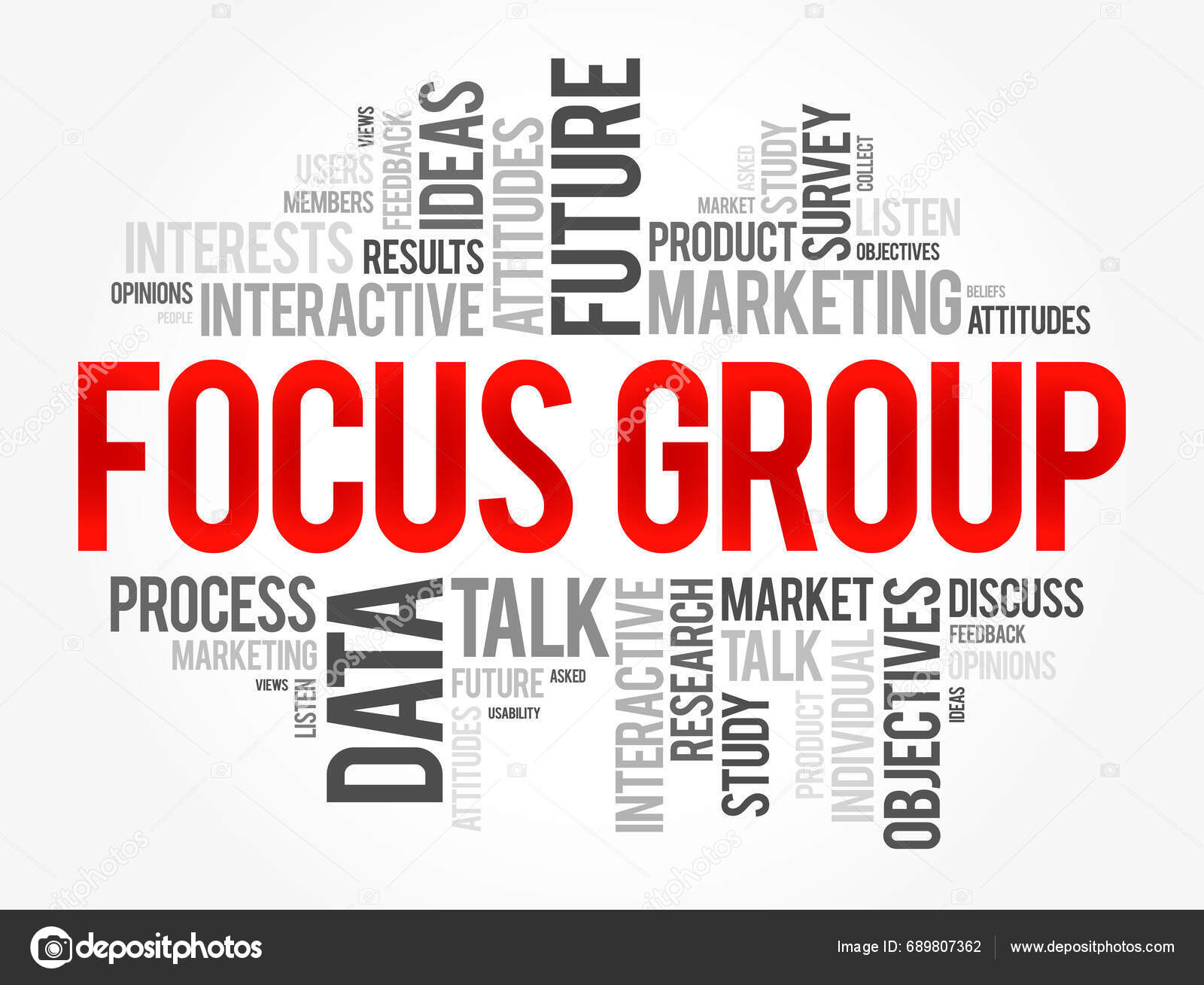 Focus Group Word Cloud Collage Business Concept Background Stock Vector ...