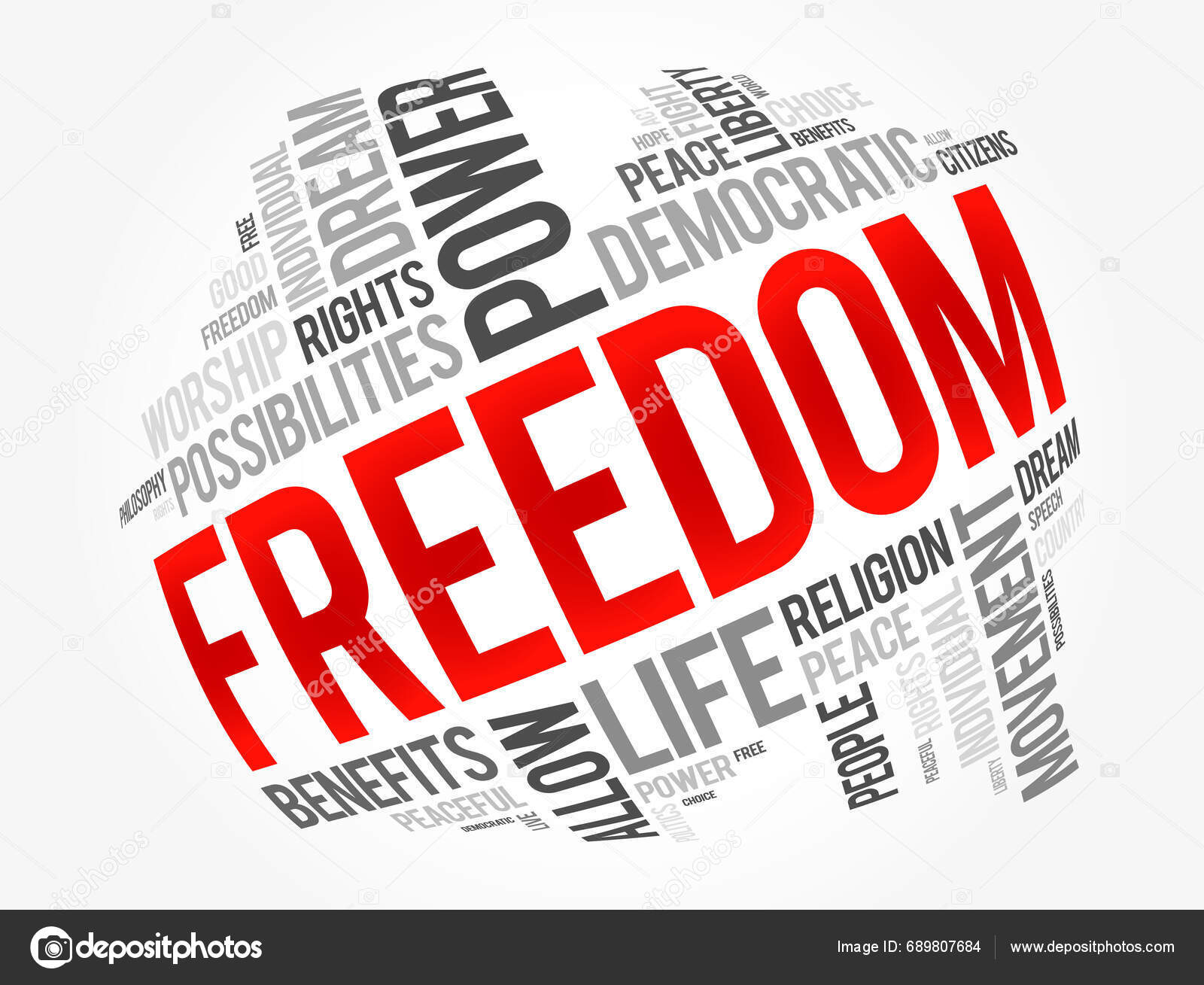 Freedom Word Cloud Collage Social Concept Background Stock Vector by ...