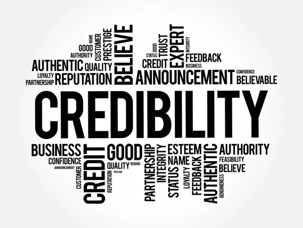 Credibility Word Cloud Collage Business Concept Background Stock Vector ...