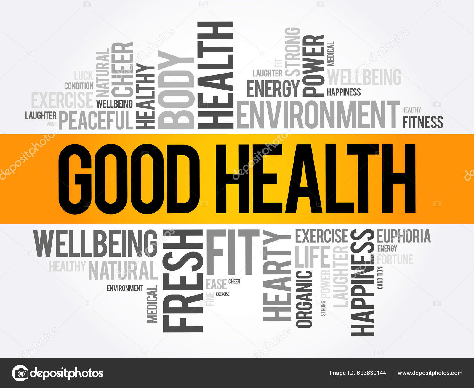 Good Health Word Cloud Collage Health Concept Background Stock Vector ...