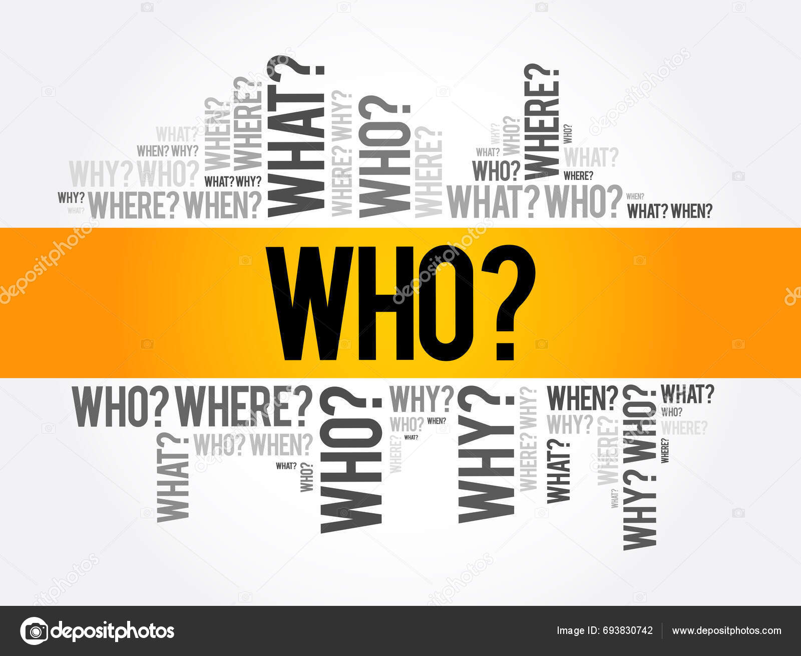 Who Questions Whose Answers Considered Basic Information Gathering Problem Solving Stock Vector ...