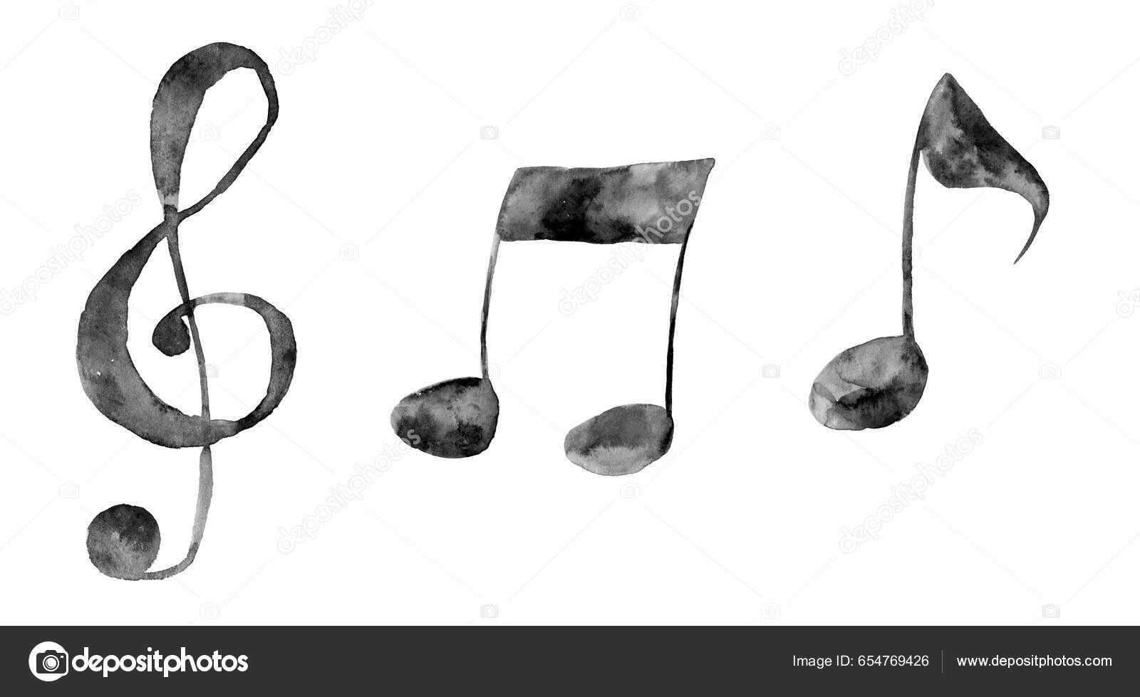 Notas Musicales Simbolos Ilustración De Colección De Notas Musicales