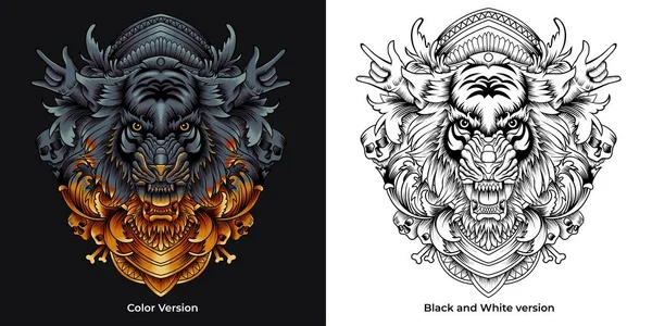 Lion Illustration Neon Color Style Stock Vector by ©Marciano Graphic ...