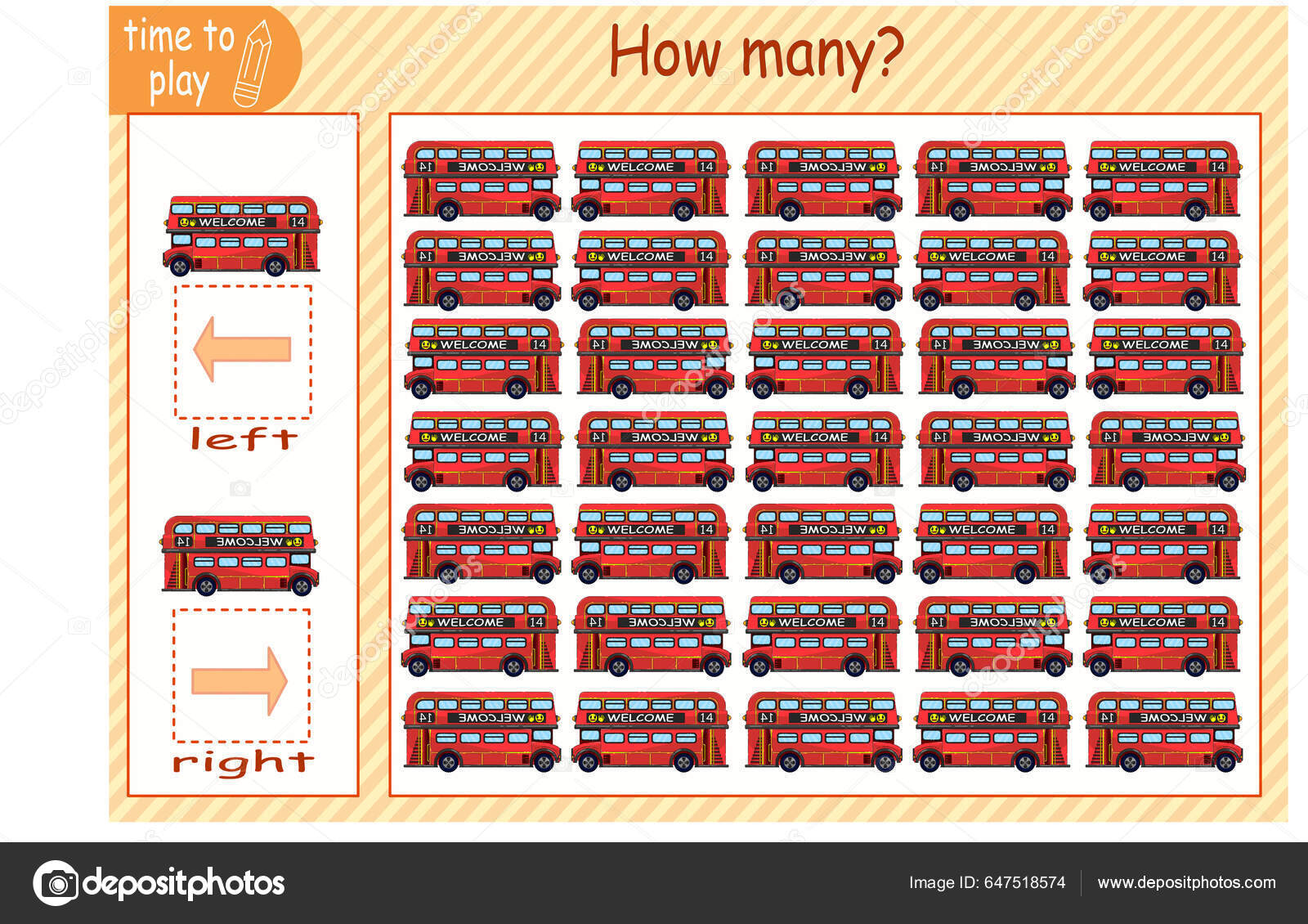 Children's Educational Game Tasks Count How Many Objects Put Right ...