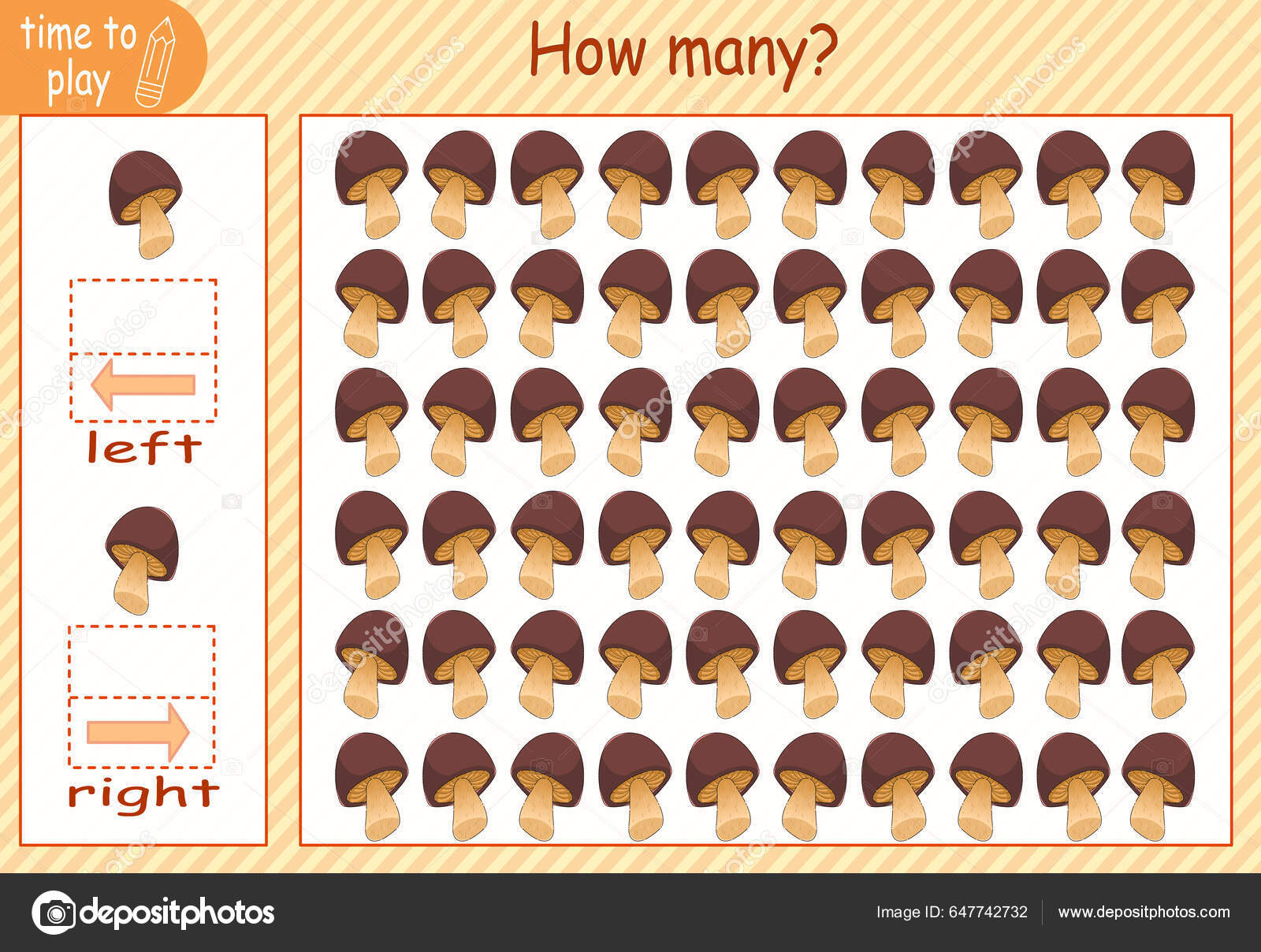 Children's Educational Game Tasks Calculate How Many Items Placed Right ...