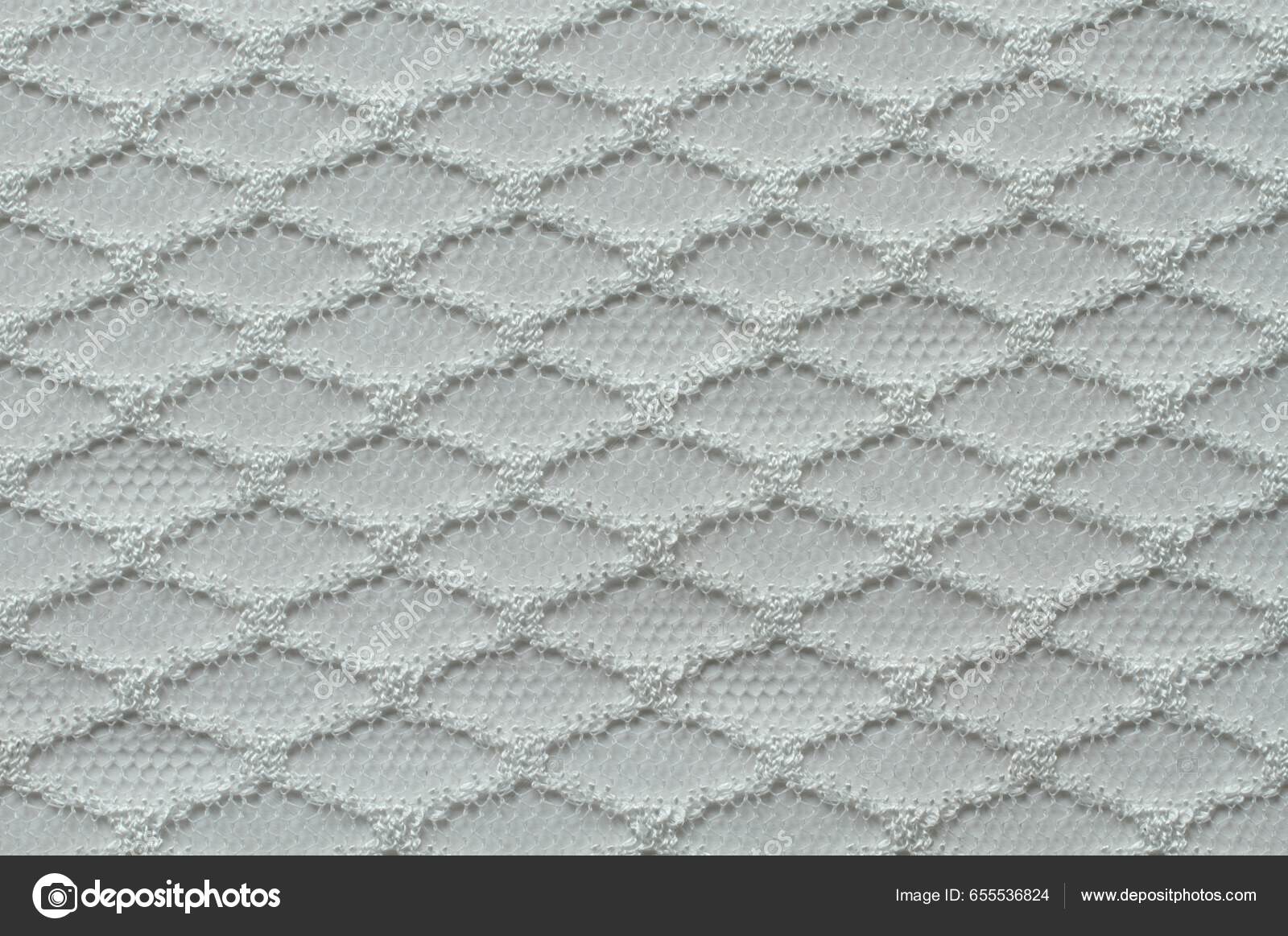 Seamless Texture Polyester Lace Fabric White Color Macro Texture ...
