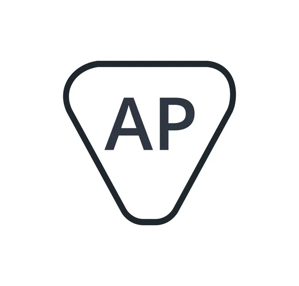 Logo de letra ap imágenes de stock de arte vectorial | Depositphotos
