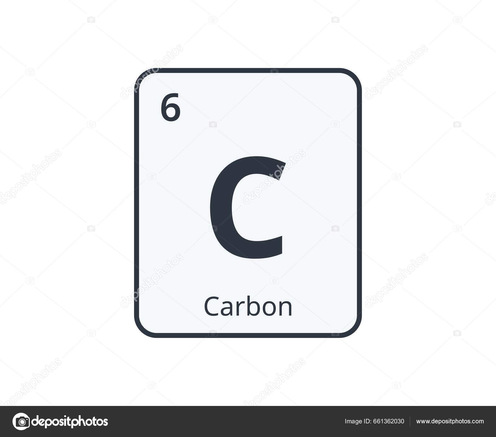Carbon Chemical Element Graphic Science Designs Vector Illustration ...