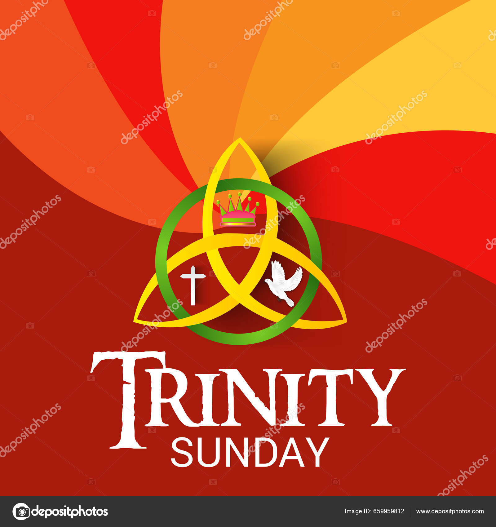 Vector Illustration Background Trinity Sunday Stock Vector by ©SSDN 659959812
