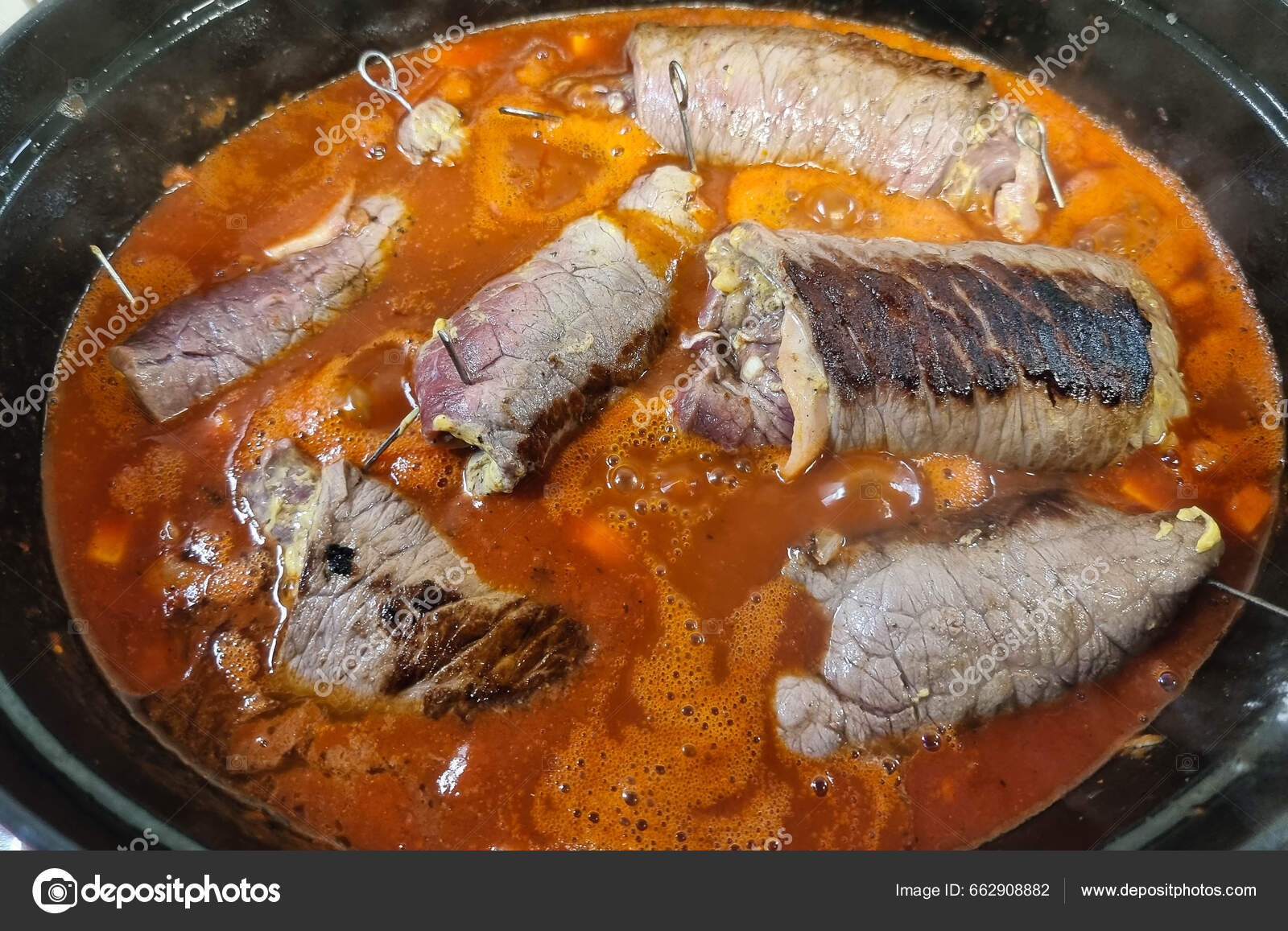 Traditional German Food Beef Roulade Cabbage Mashed Potatoes Stock ...