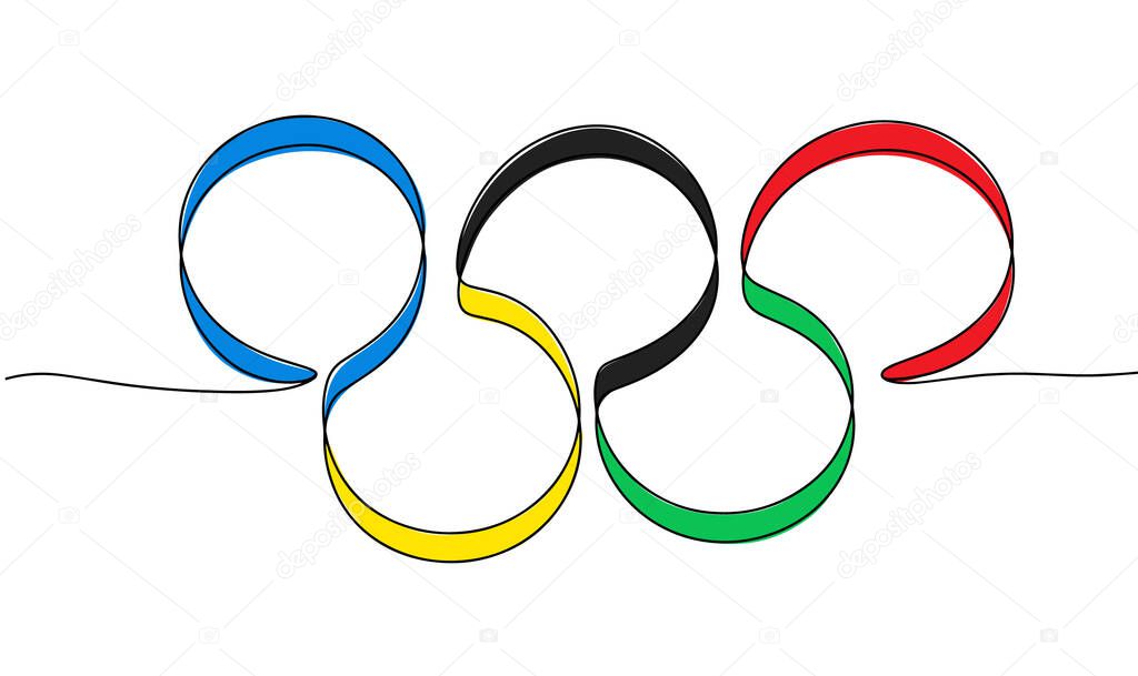 Símbolo de los Juegos Olímpicos. Juegos Olímpicos de Polonia. Cinco ...