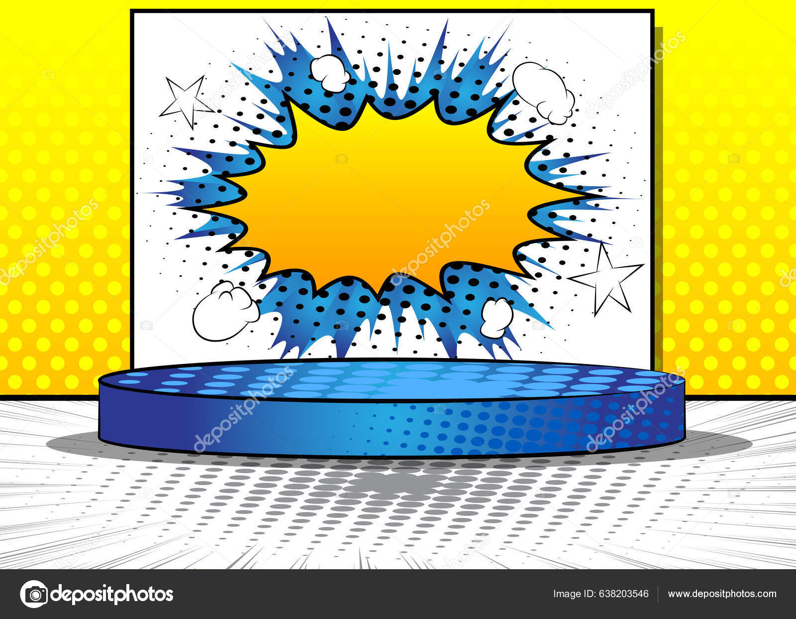 Comics Scene Pedestal Comic Book Product Podium Stage Abstract Platform ...