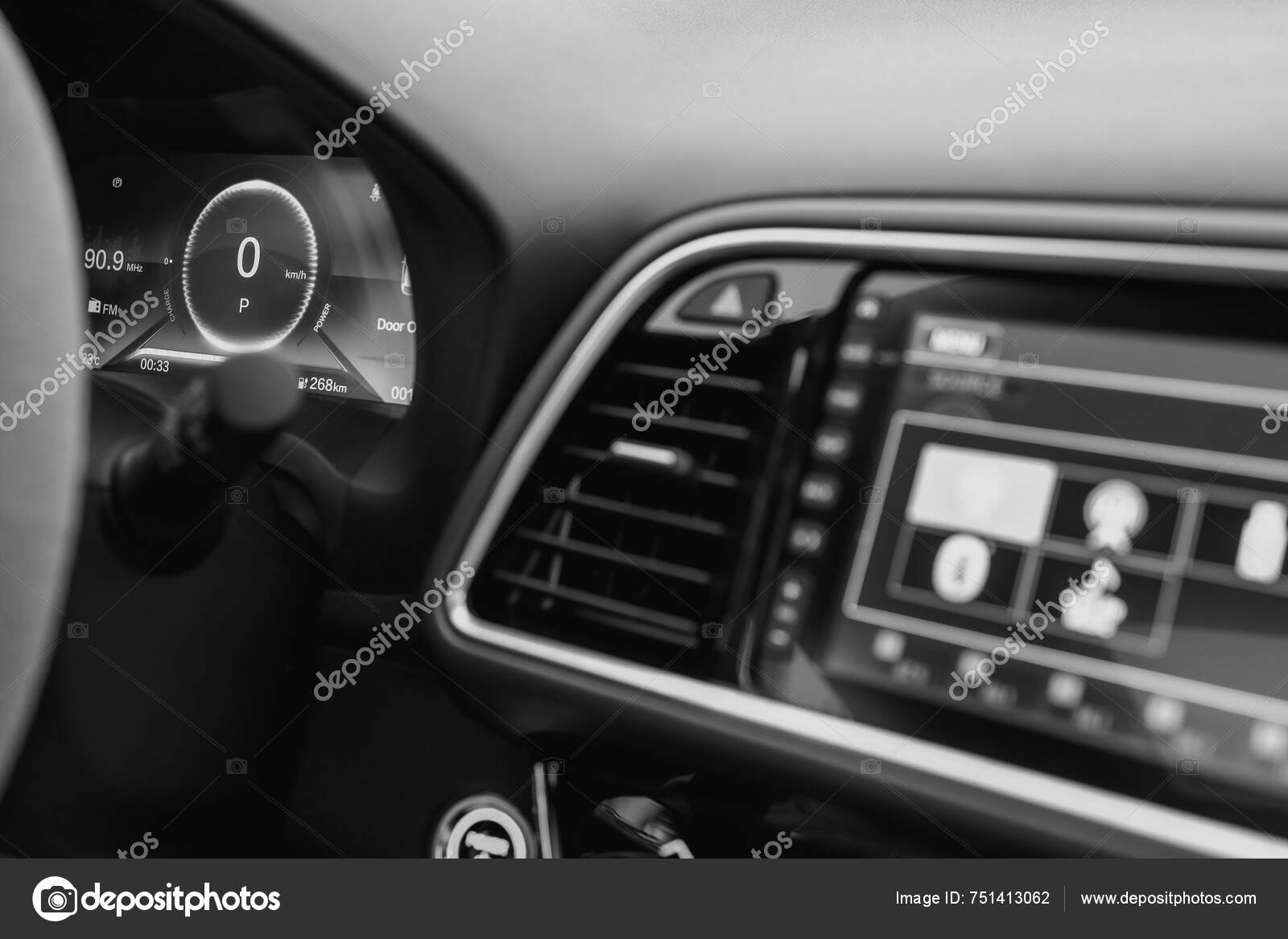 Car Board Computer Panel Close — Stock Photo © Plusstudio #751413062