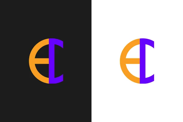 Letra e c logotipo imágenes de stock de arte vectorial | Depositphotos