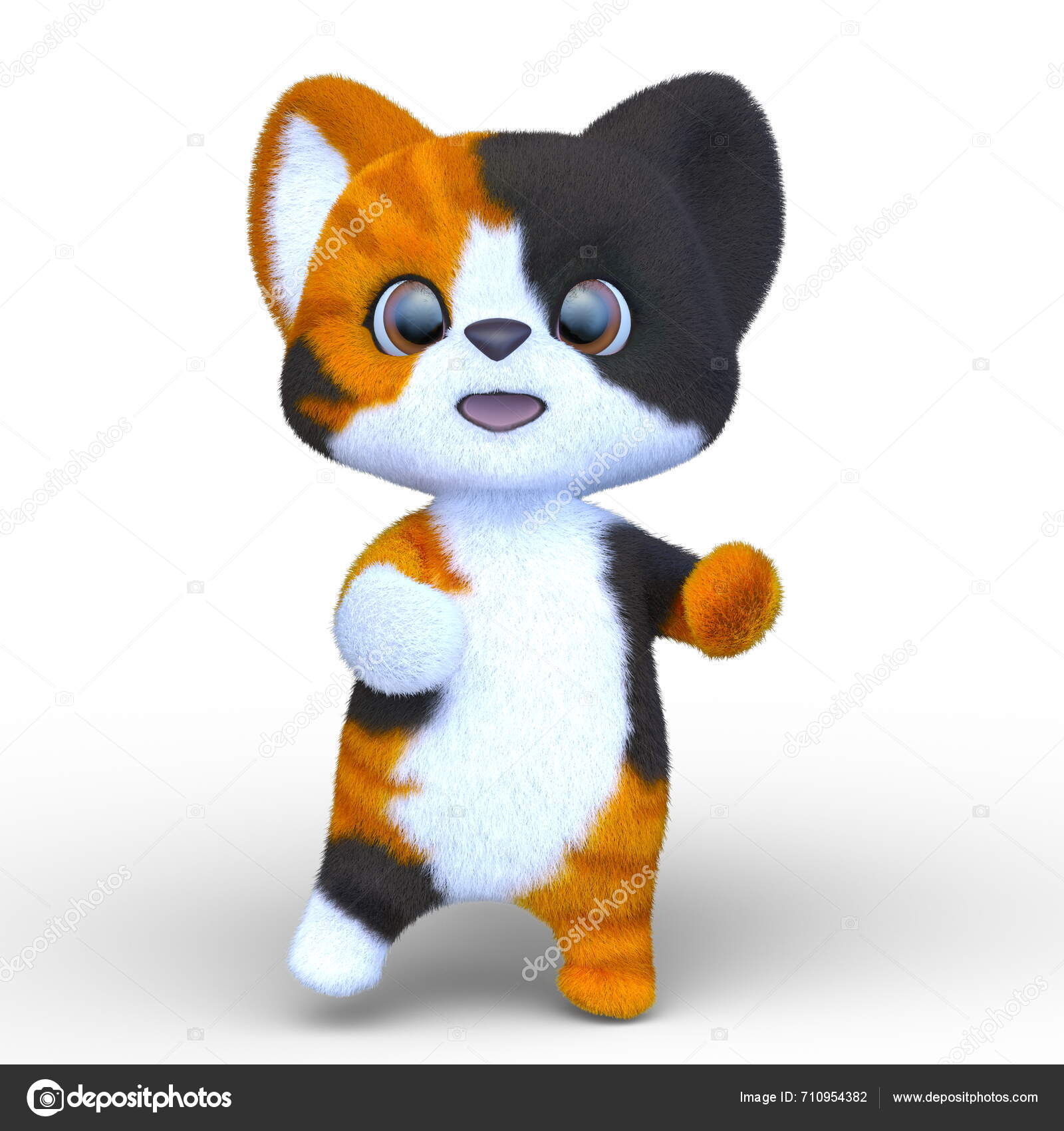 Rendering Stuffed Tortoiseshell Cat — Stock Photo © TsuneoMP #710954382