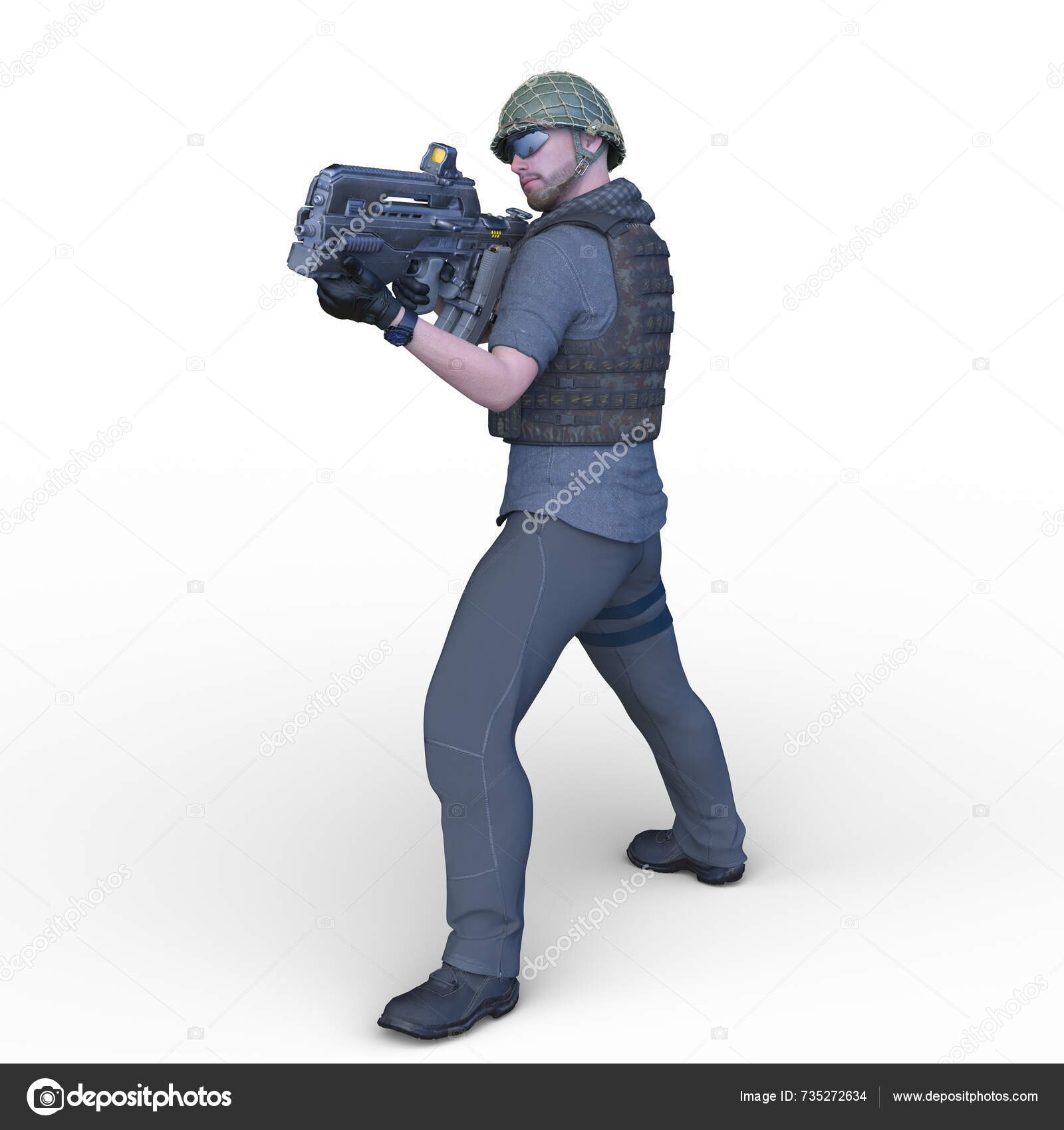 Rendering Warrior — Stock Photo © TsuneoMP #735272634