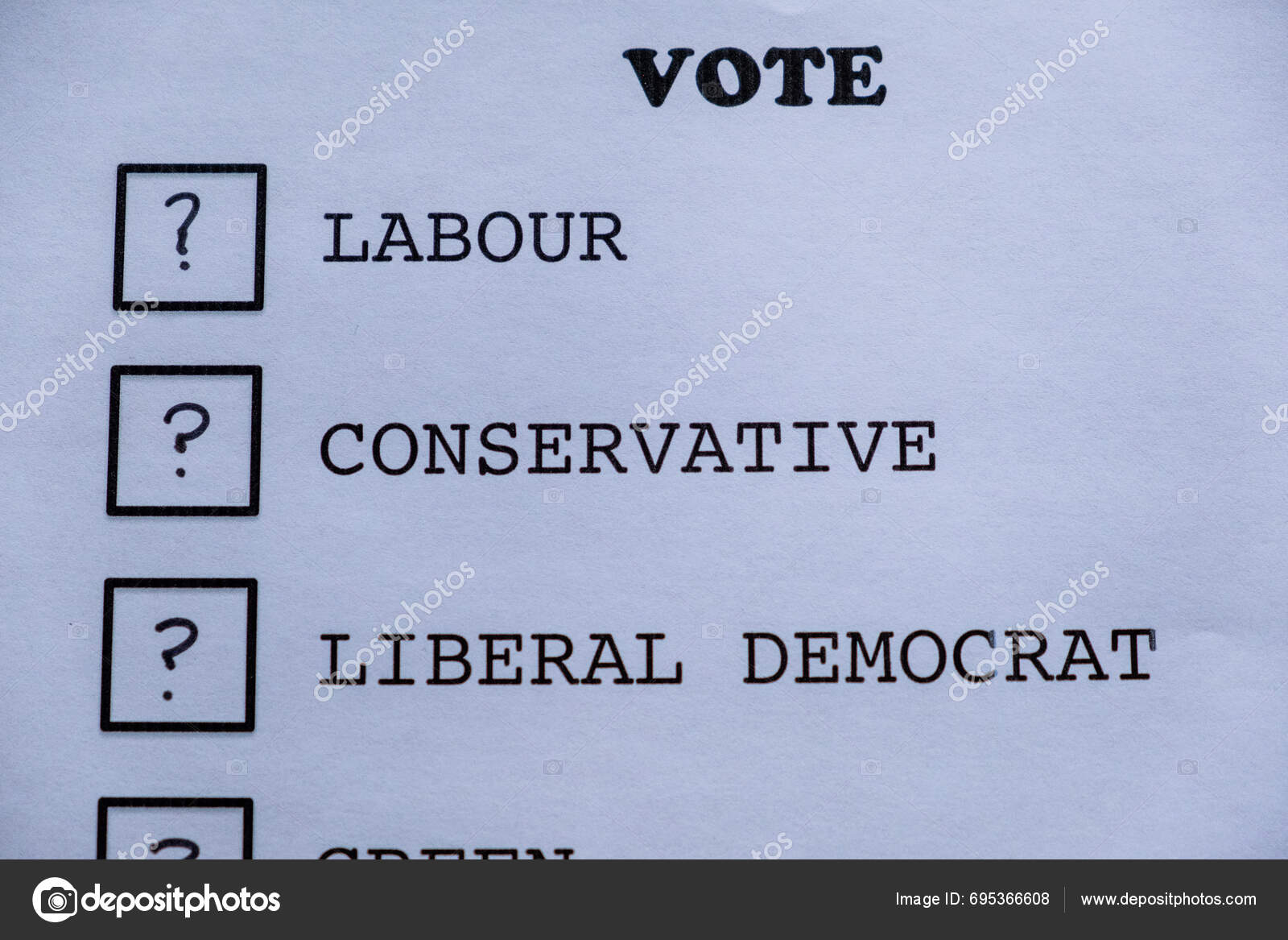Voting Ballot Paper Choices — Stock Photo © pbnash1964 #695366608